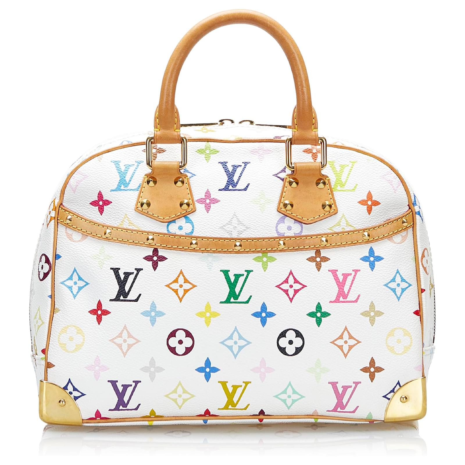 Louis Vuitton White Monogram Multicolore Trouville Toile Blanc ref ...