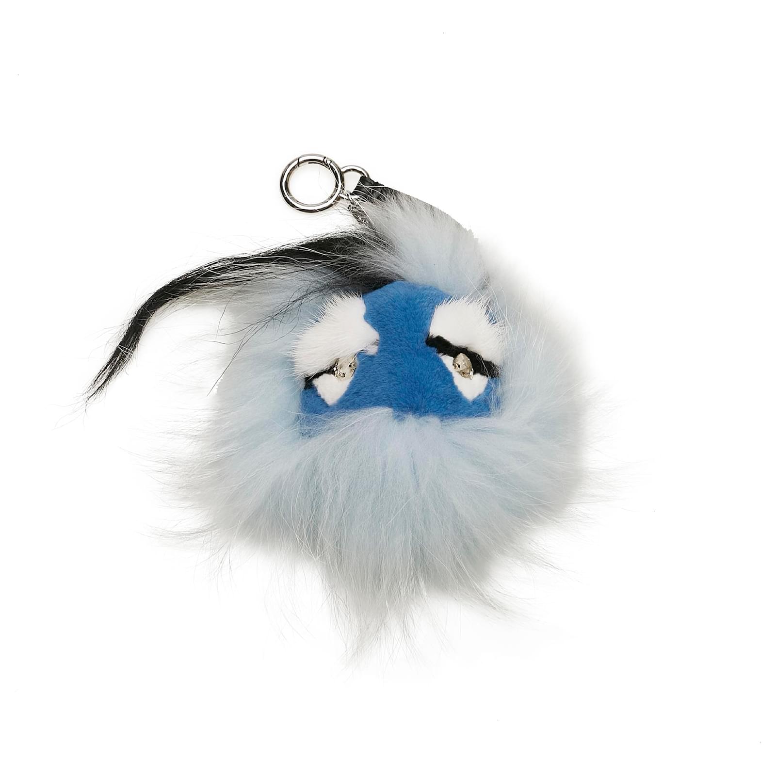 Fendi Blue Monster Key Chain Light blue Fur ref.784196 - Joli Closet