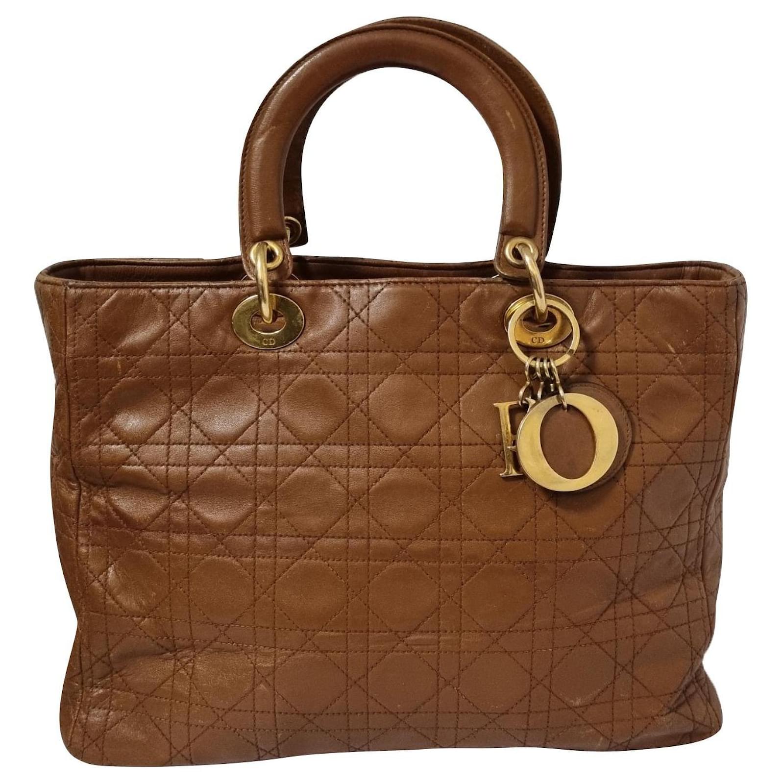 Christian Dior LADY DIOR Brown Leather ref.784358 - Joli Closet