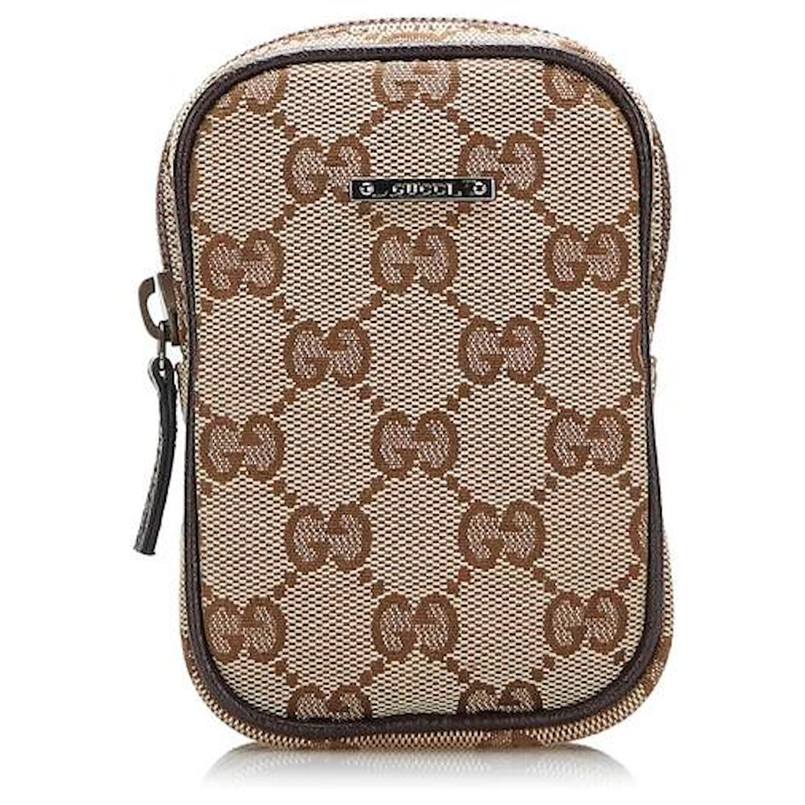Gucci GG Canvas Accessory Pouch Beige Cloth ref.785548 - Joli Closet