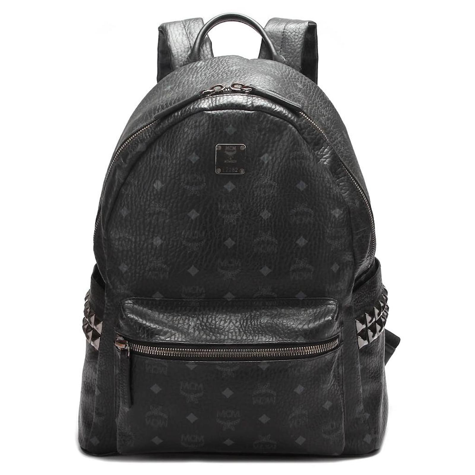 MCM Visetos Studded Stark Backpack Black ref.785682 - Joli Closet