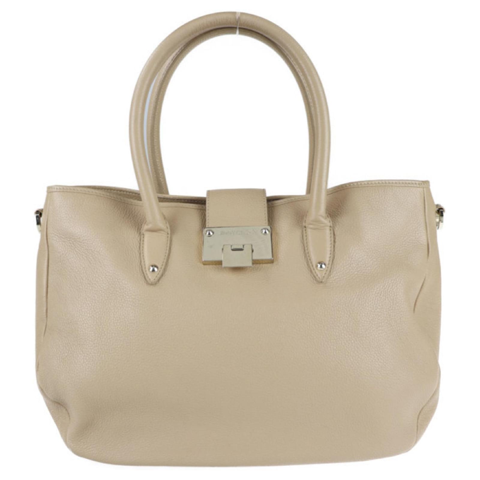 Jimmy Choo Rosalie Beige Leather ref.786555 - Joli Closet
