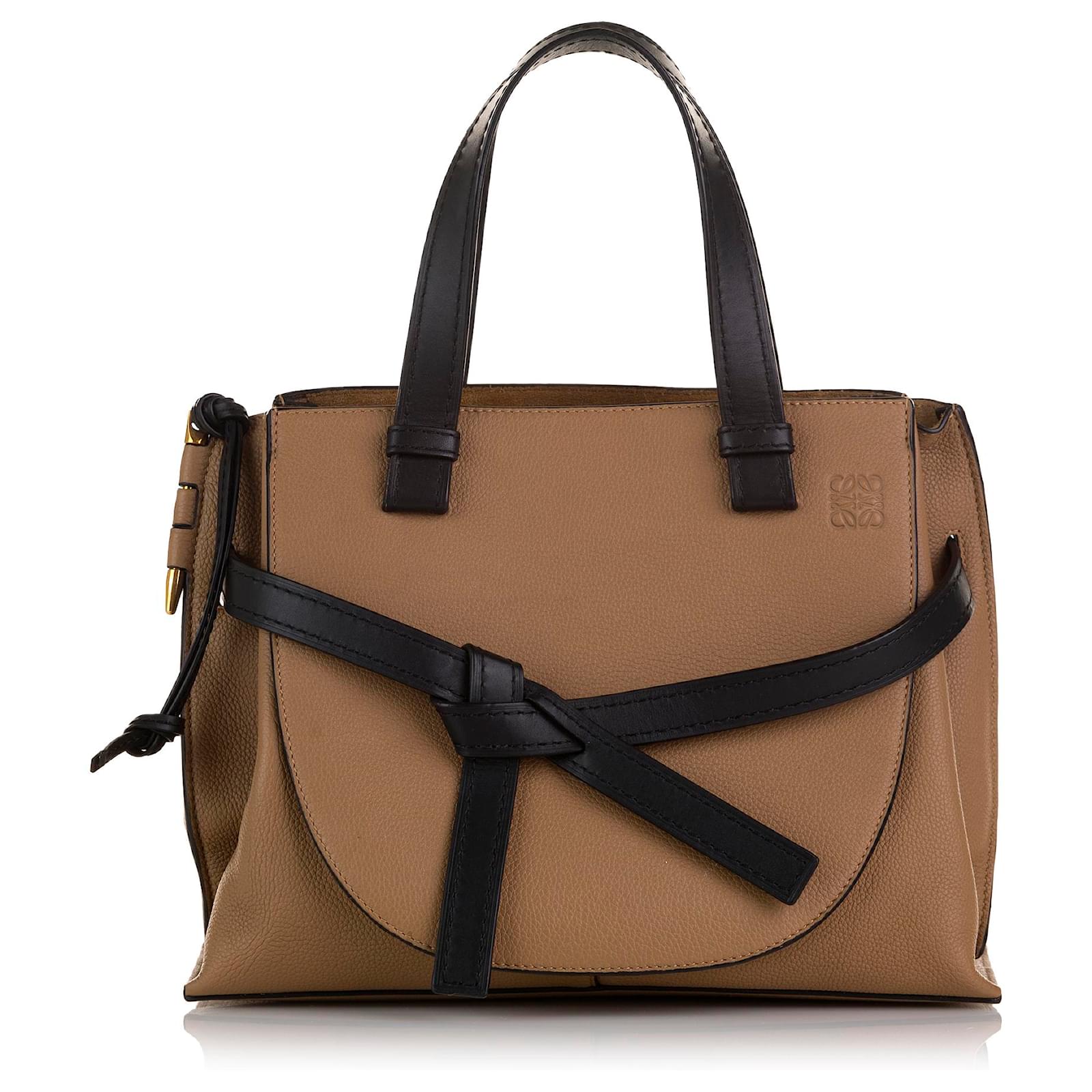 Loewe Brown Gate Top Handle Leather Pony-style calfskin ref.786903 ...