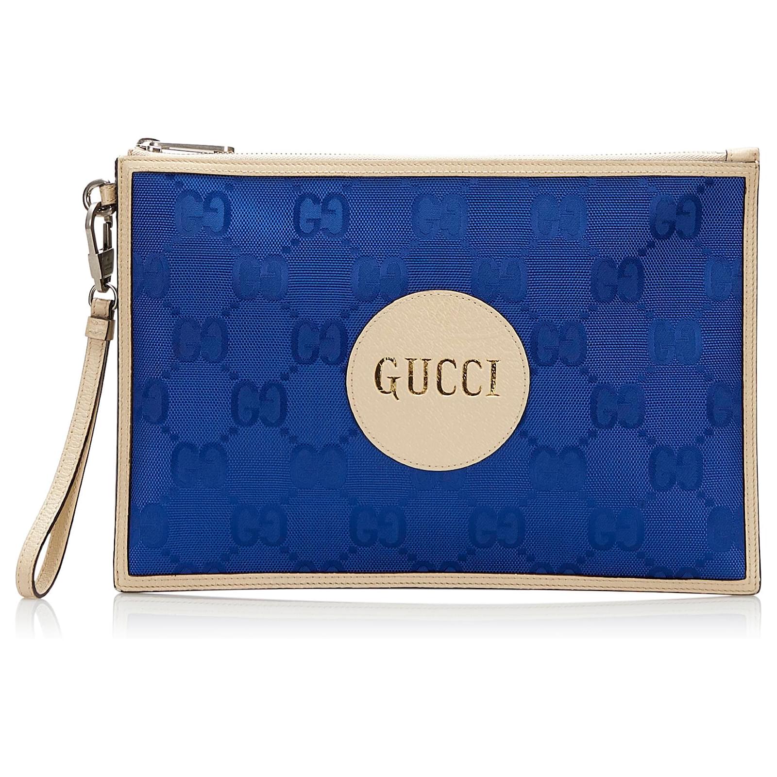 Gucci Blue GG Off The Grid Clutch Nylon Cloth ref.788176 - Joli Closet