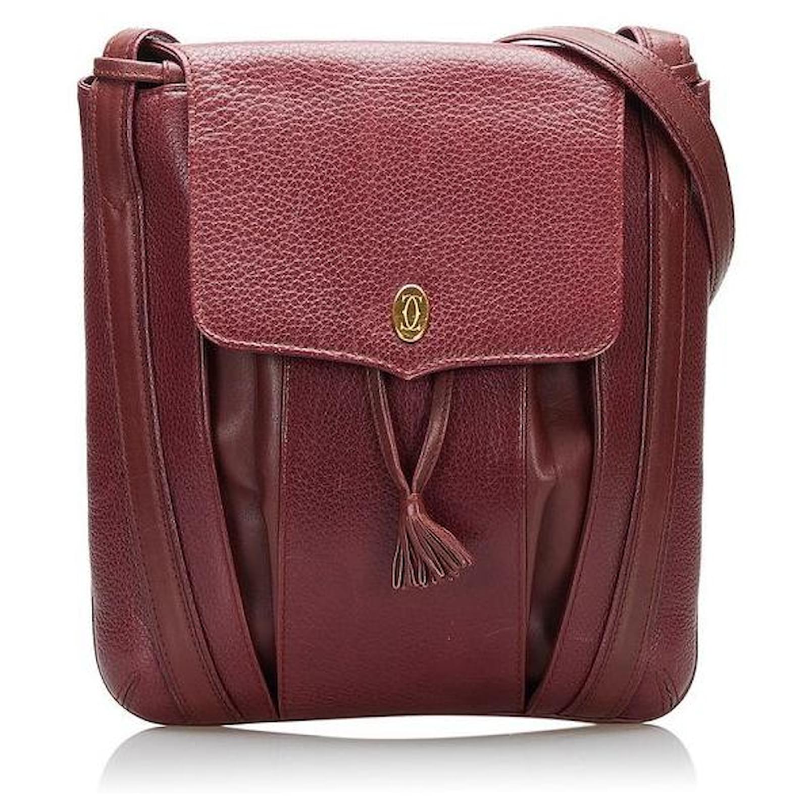 Cartier Must de Cartier Leather Crossbody Bag red Pony-style calfskin ...