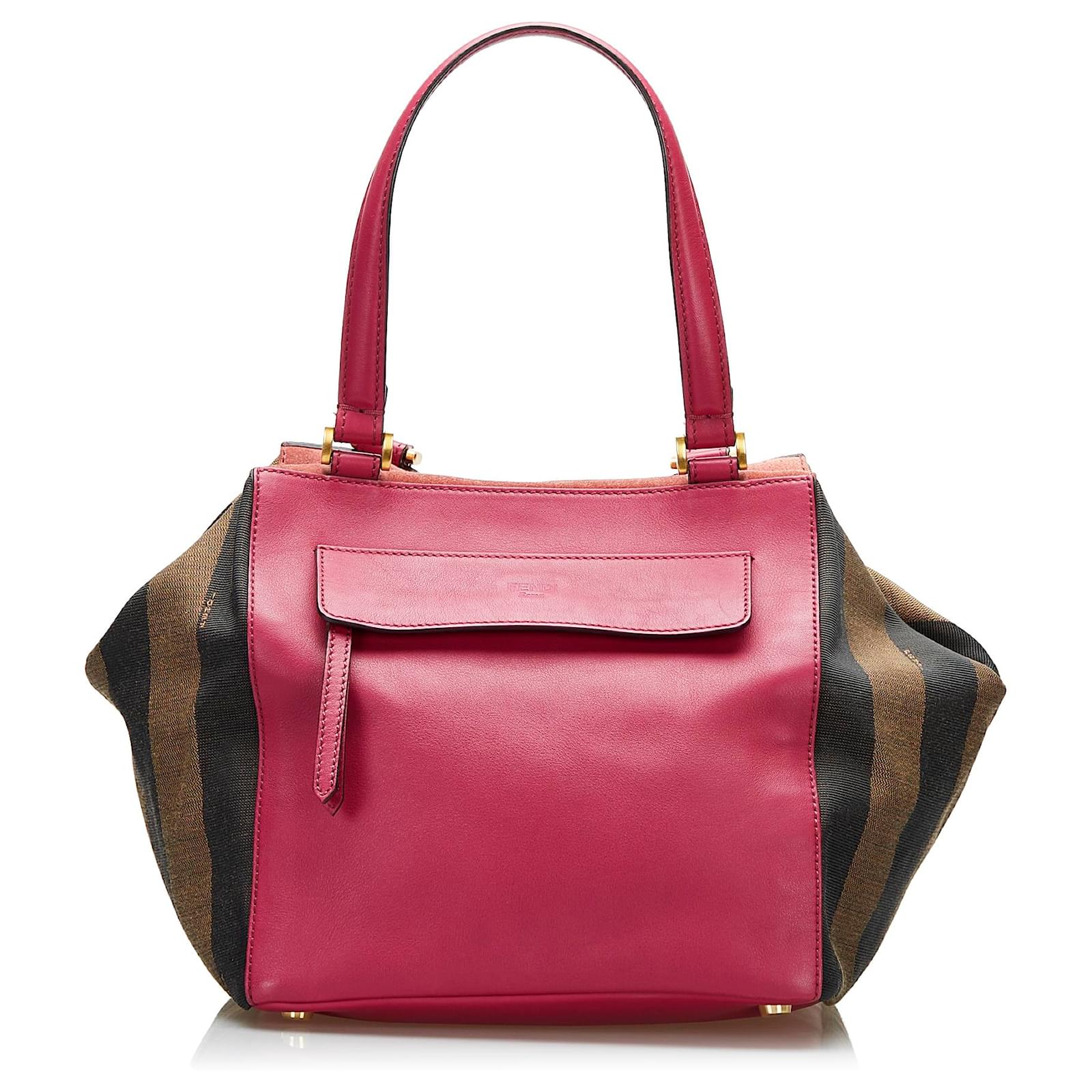 Fendi Red Pequin Boxy Tote Leather Pony-style calfskin ref.789557 ...
