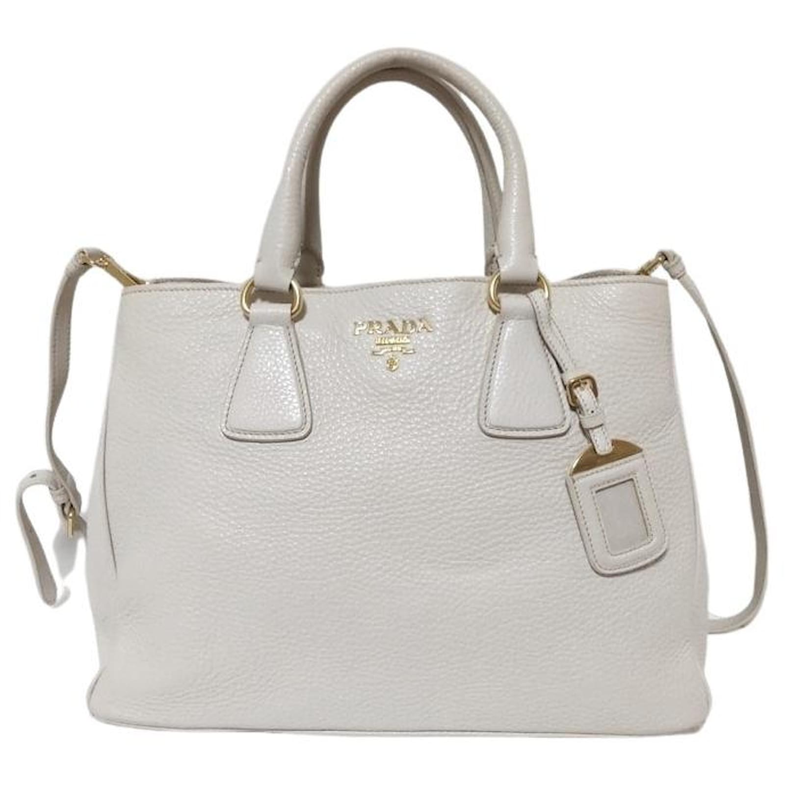 Prada Cuir Blanc ref.790098 - Joli Closet