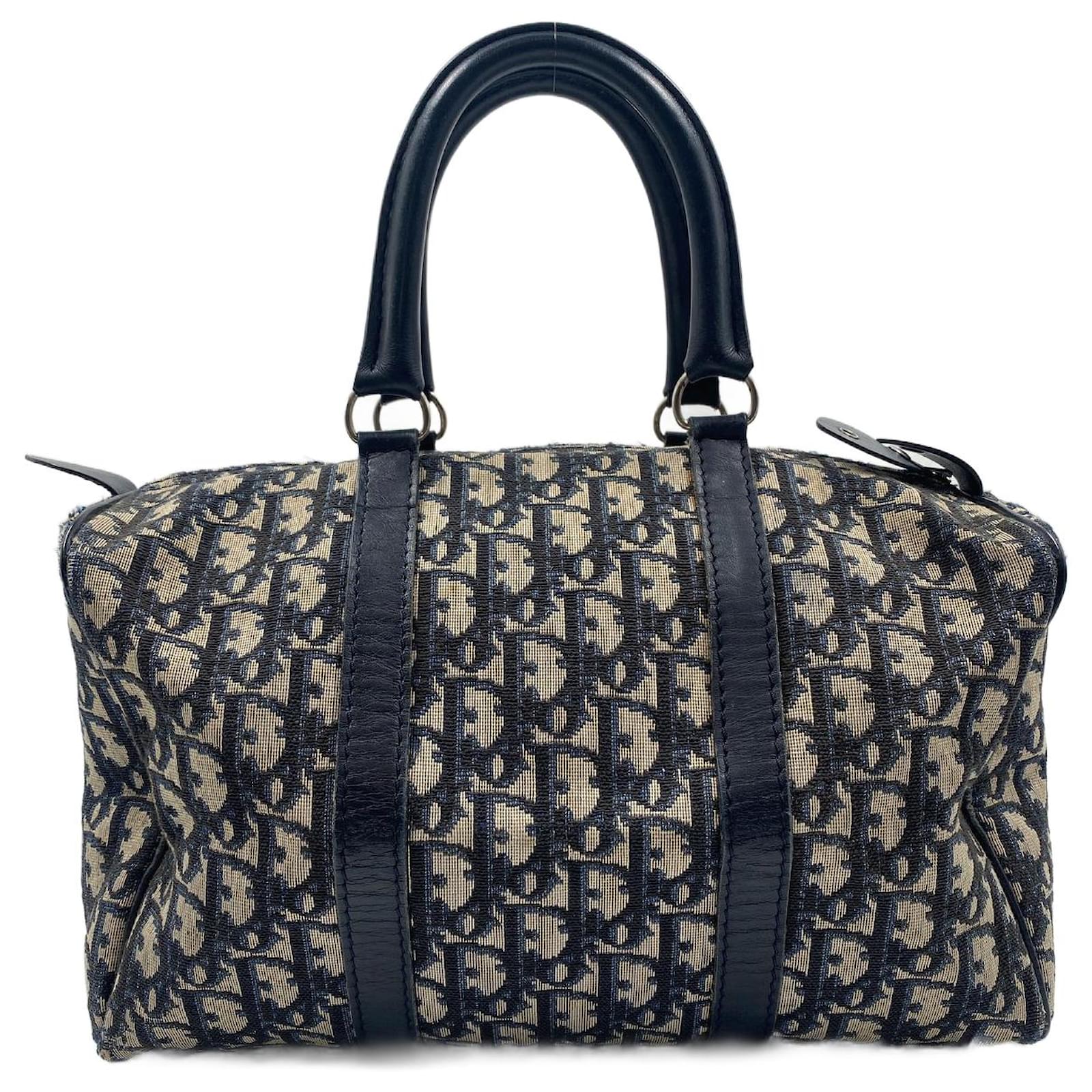 Sac Bowling Dior en toile bleue ref.790571 - Joli Closet