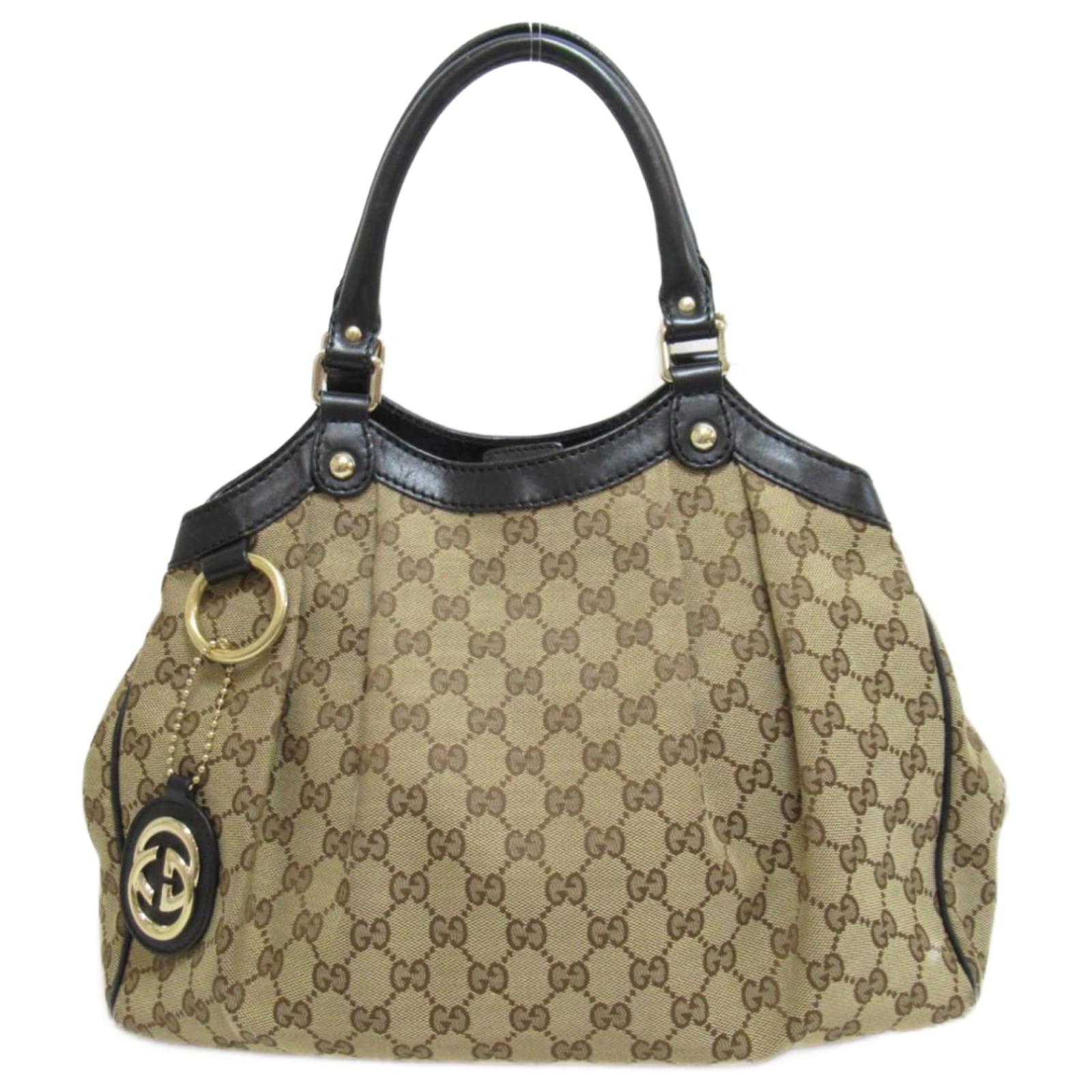 Gucci GG Canvas Sukey Handbag Beige Cloth ref.791830 - Joli Closet