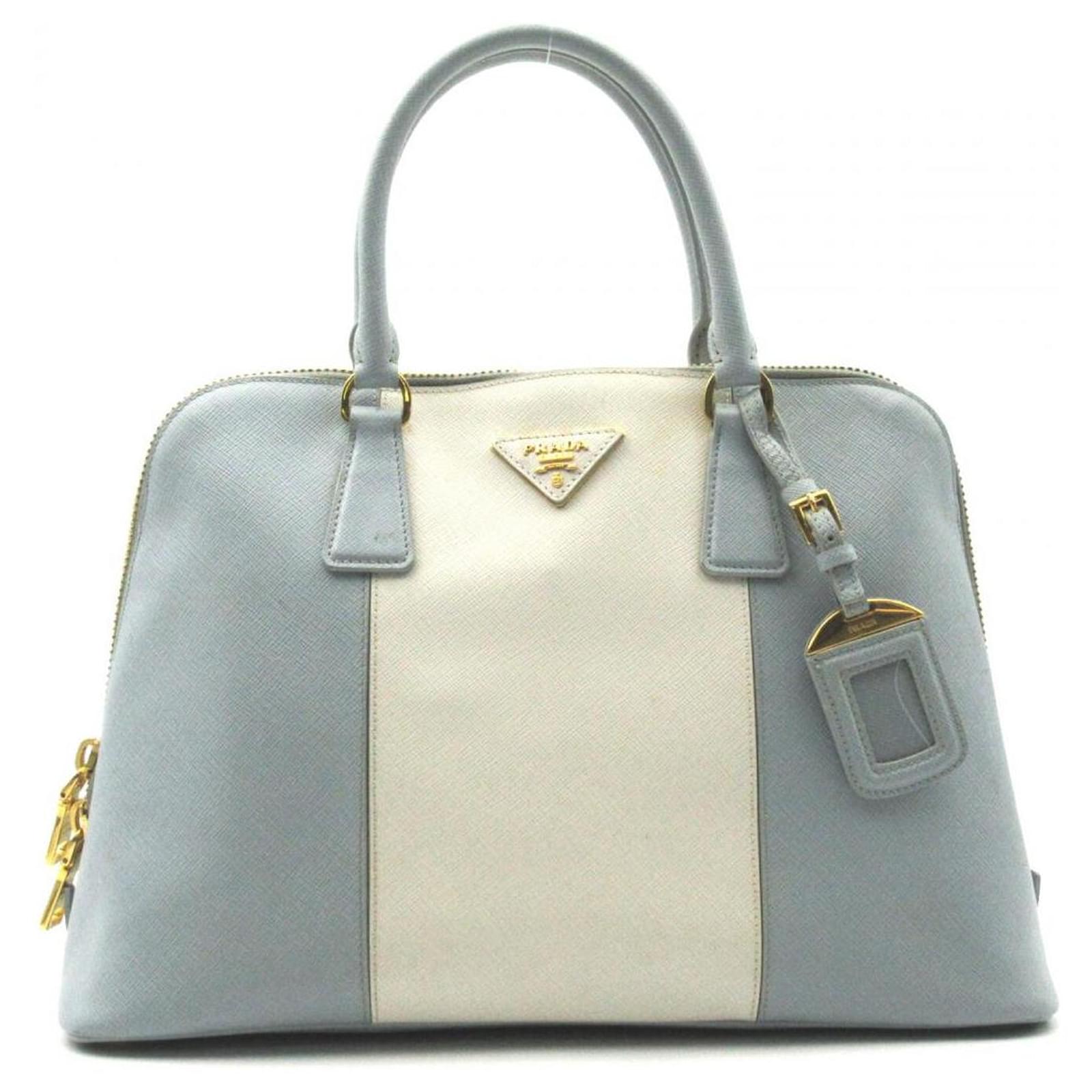Prada Sac à main en cuir Saffiano Blanc ref.791946 - Joli Closet