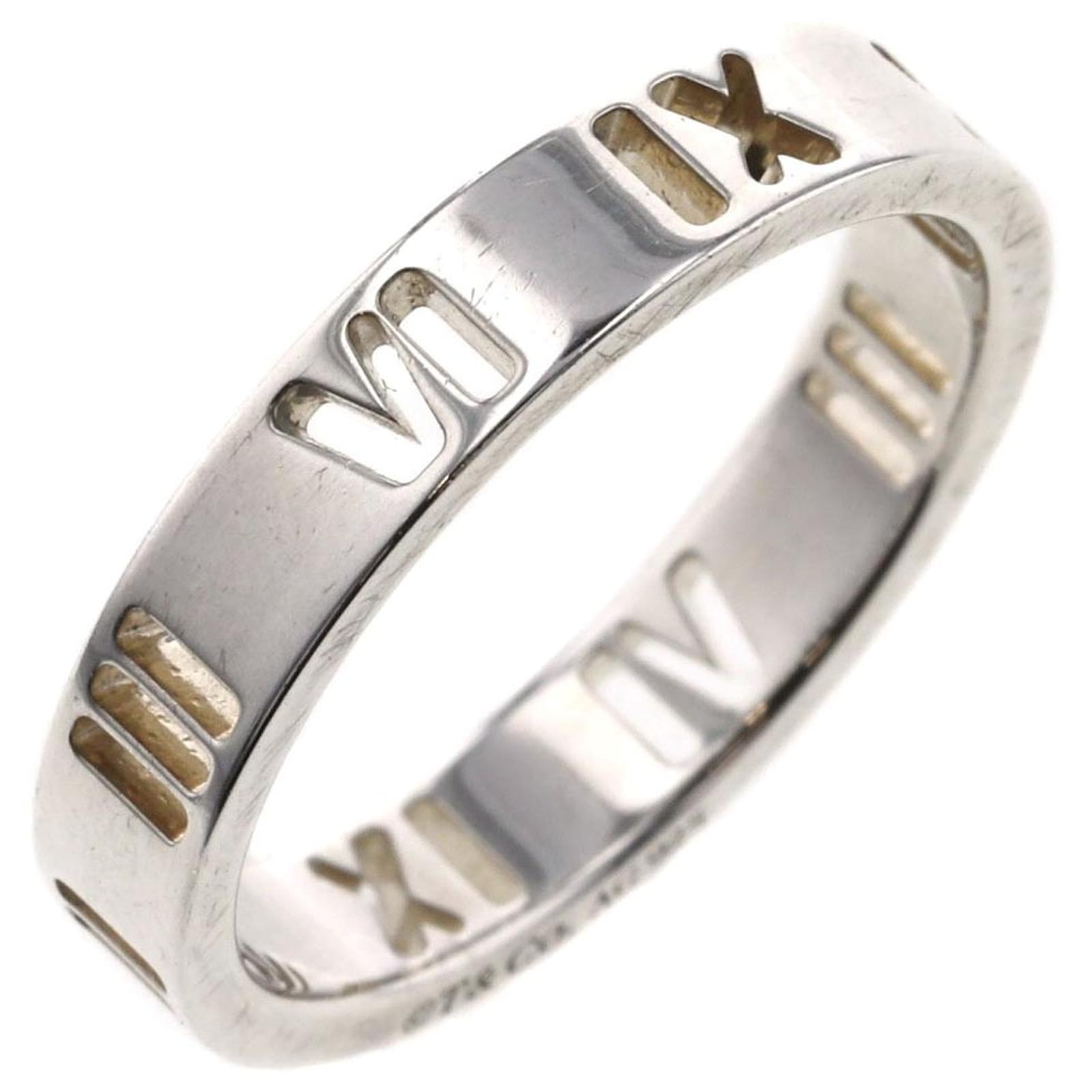 Tiffany & Co Bague Atlas Argenté ref.791960 - Joli Closet