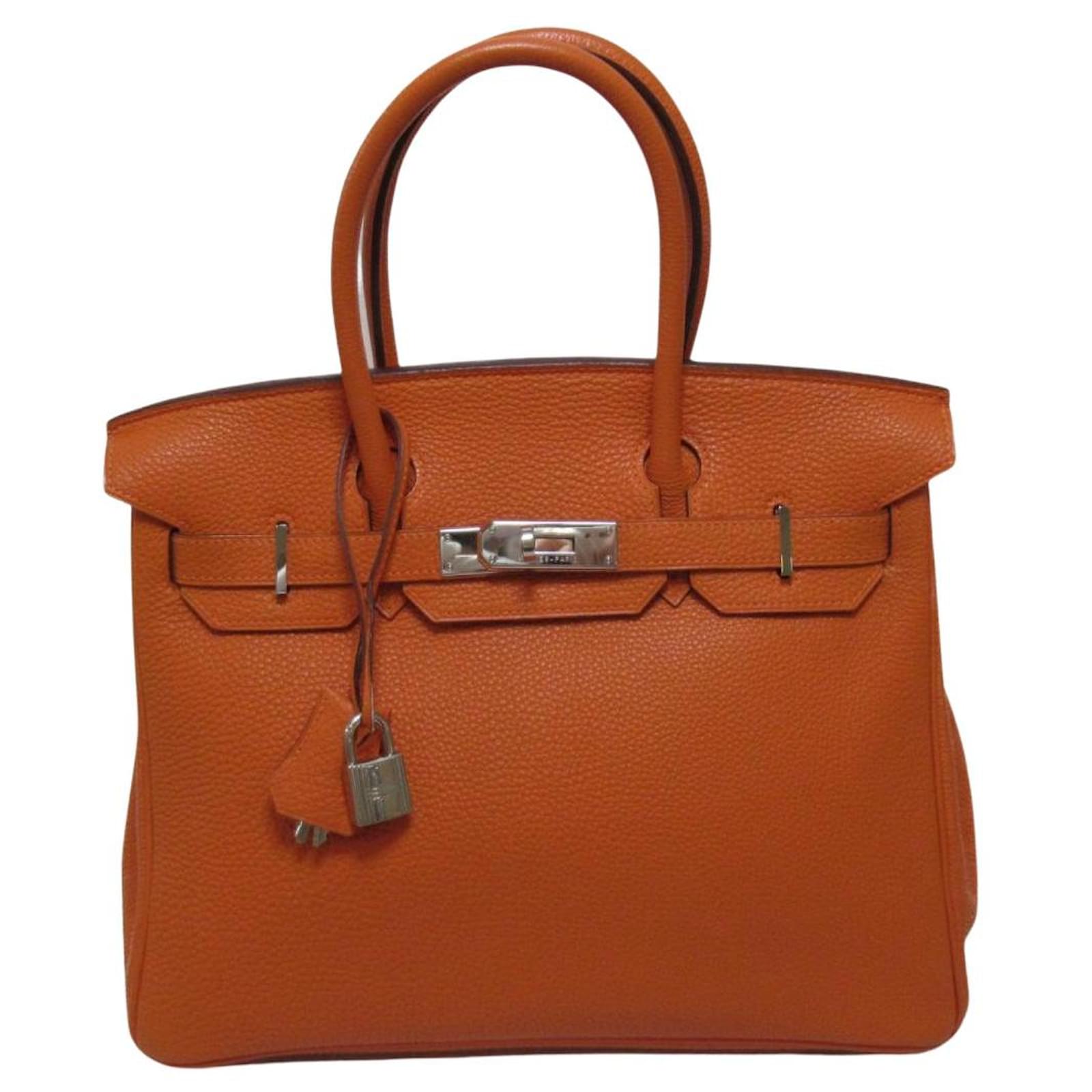 Hermès HERMES BIRKIN 30 Orange Leather ref.793246 - Joli Closet