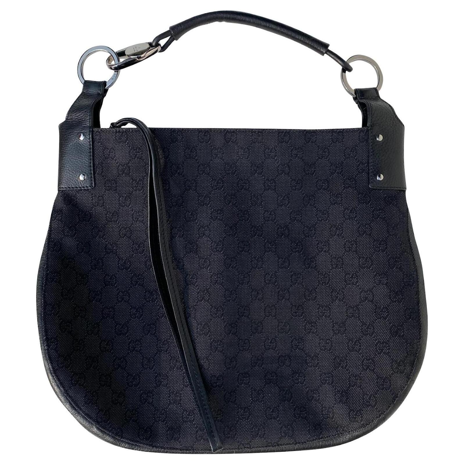 Gucci Shopper Black Leather Cloth ref.793540 - Joli Closet