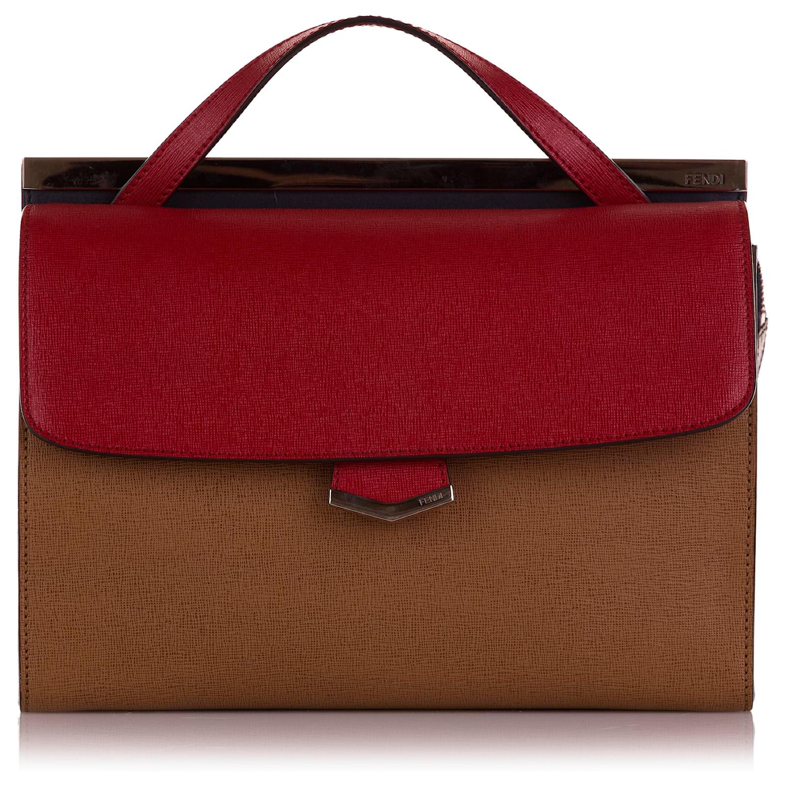 Fendi Brown Demi Jour Leather Pony-style calfskin ref.793636 - Joli Closet