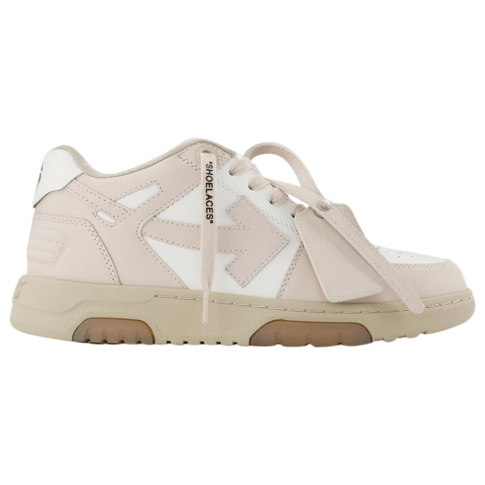 Off White Baskets Out Of Office - Blanc Cassé - Beige/Blanc - Cuir ref ...