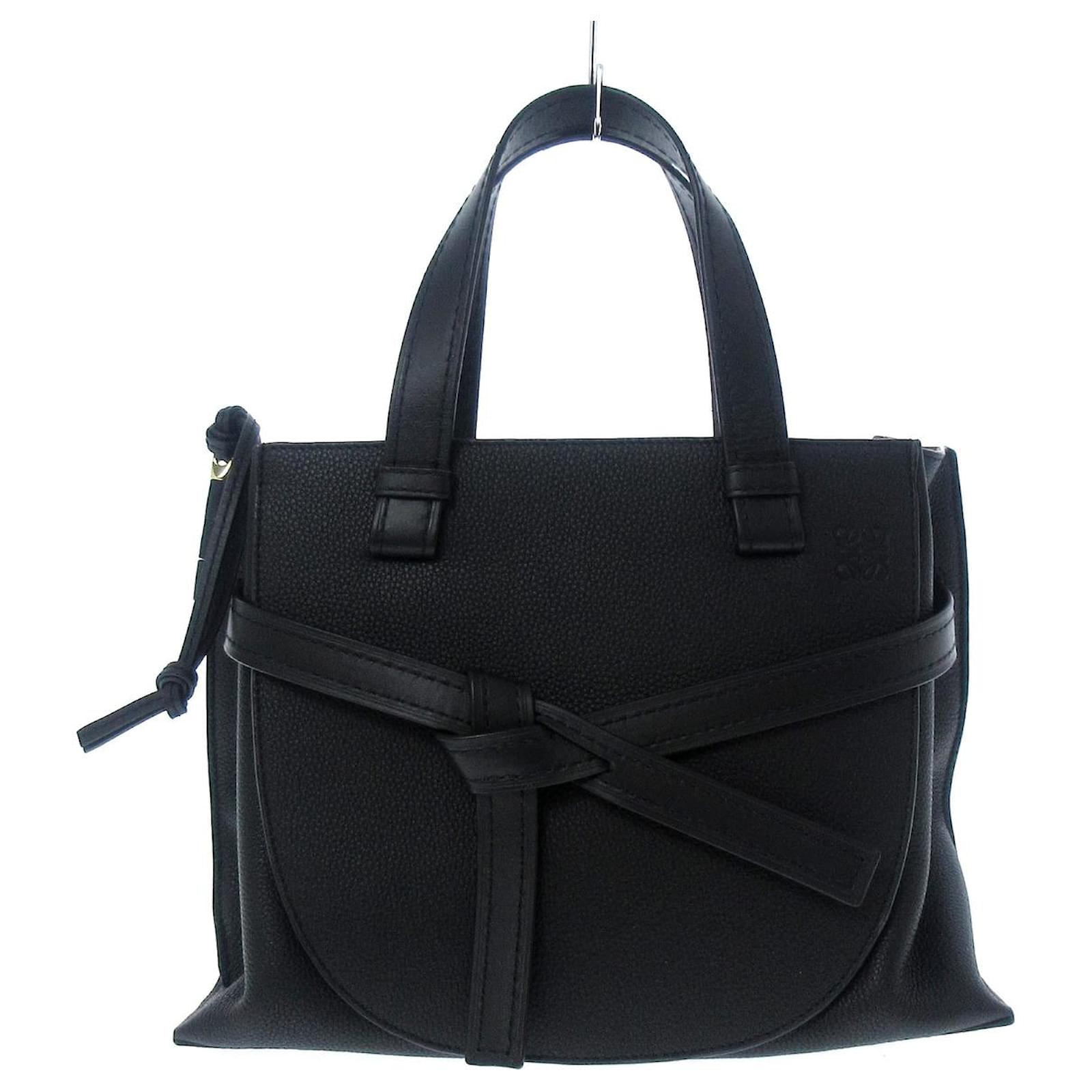 Loewe Gate Black Pony-style calfskin ref.795169 - Joli Closet