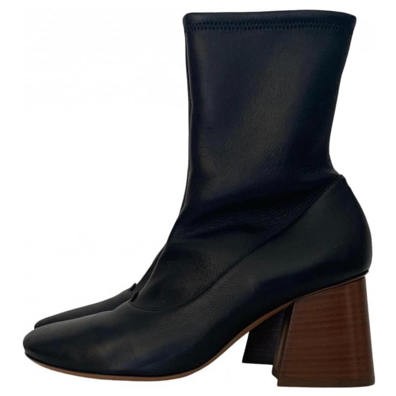 Céline Boots Black Leather ref.795718 - Joli Closet