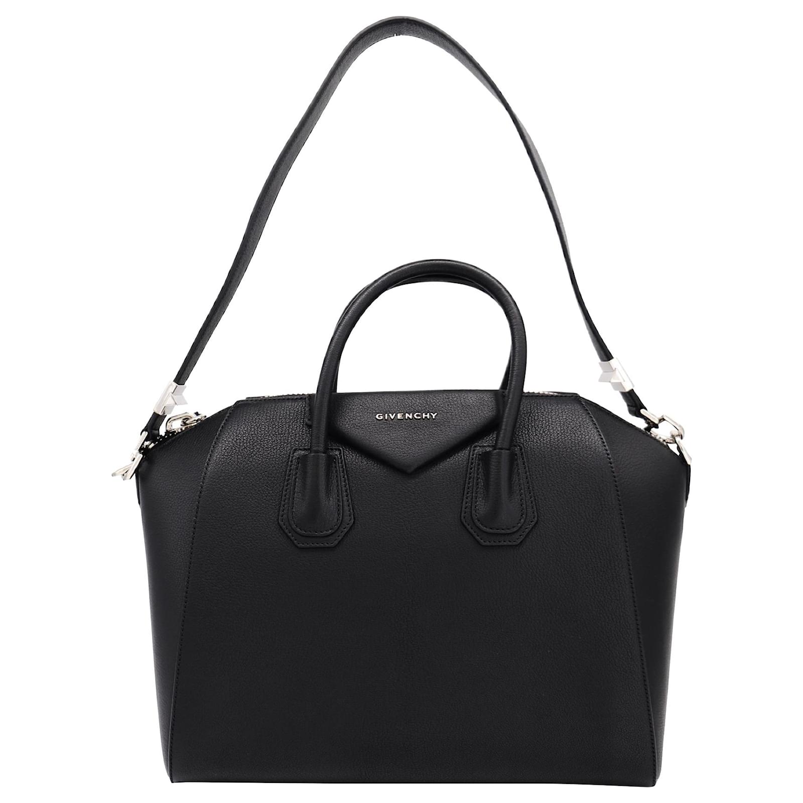 Givenchy Medium Antigona Tote Bag in Black Grained Calfskin Leather ref ...