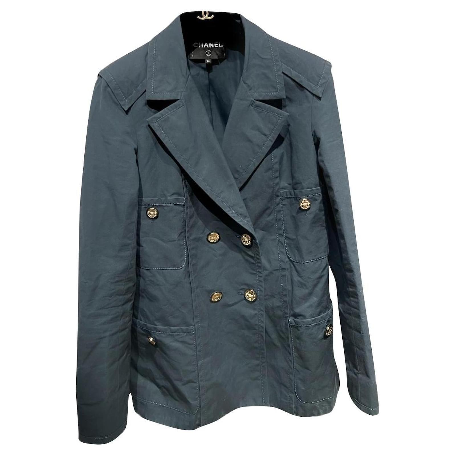 Chanel Jackets Green Cotton ref.796379 - Joli Closet