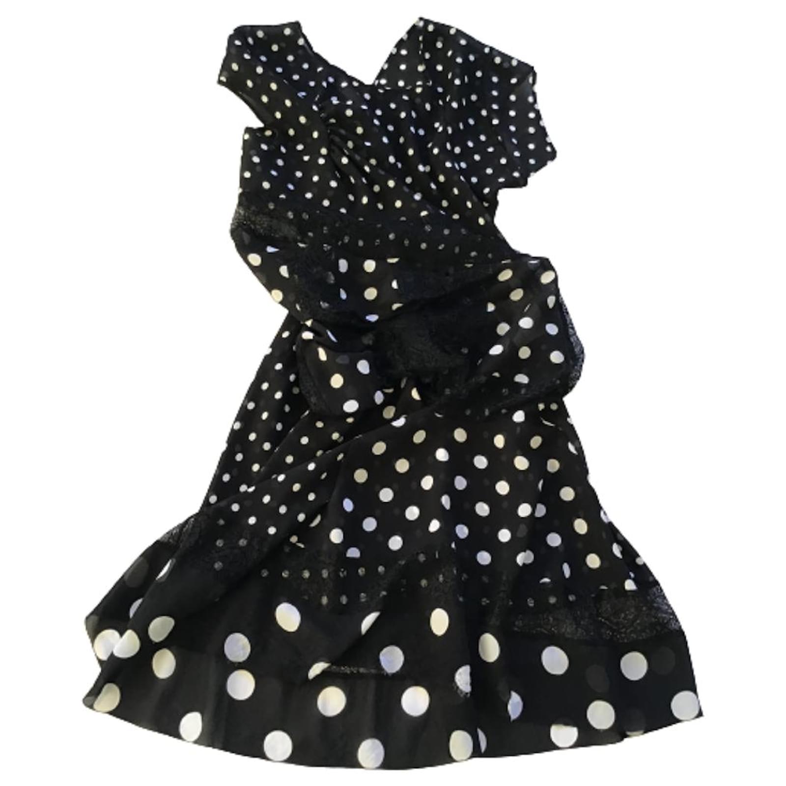 Vestido retorcido con bordes sin terminar de Junya Watanabe Negro ...