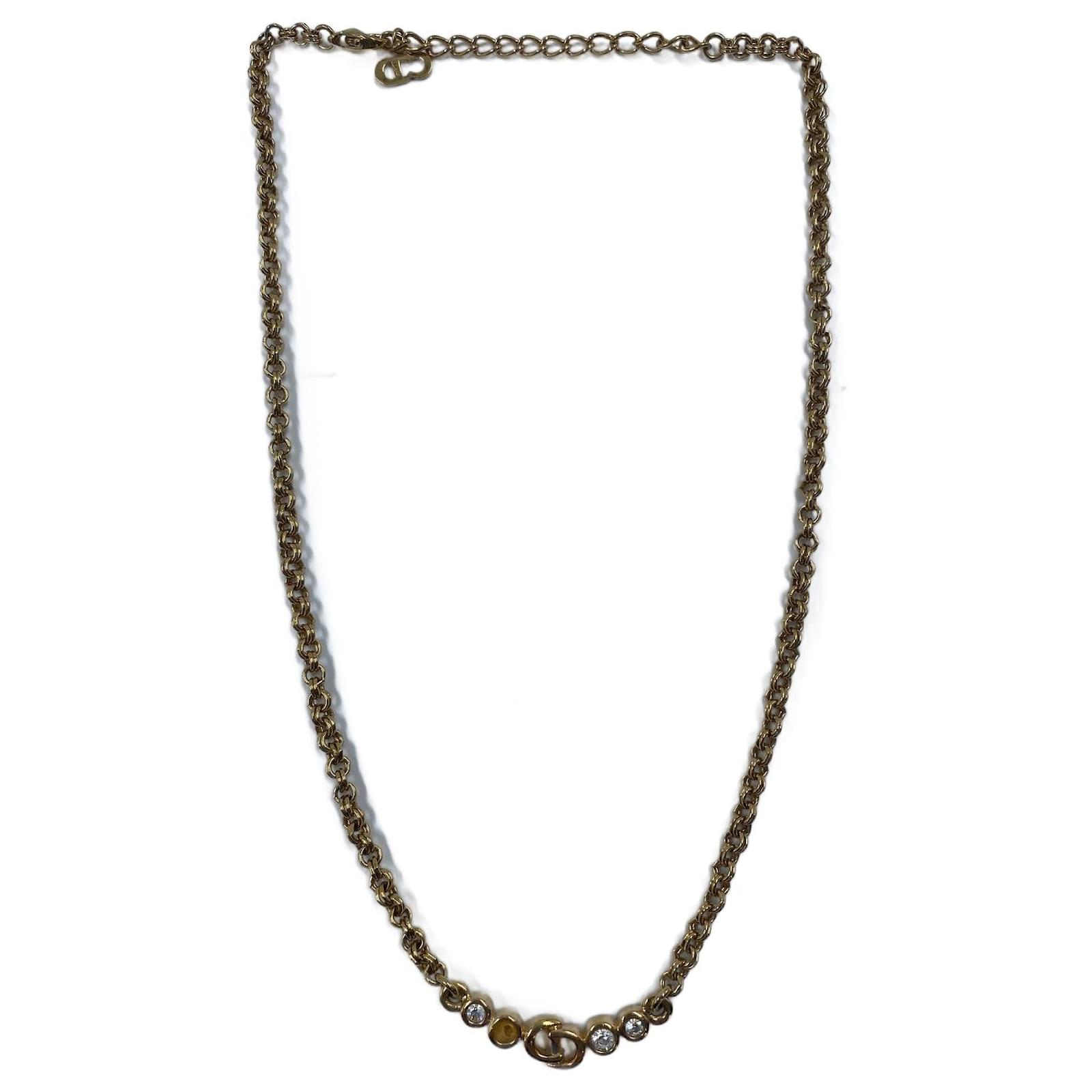Collier CD Dior doré Métal ref.797652 - Joli Closet