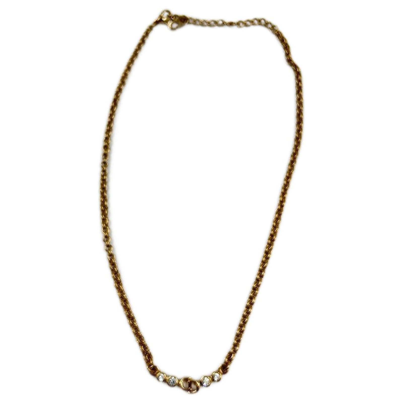 Collier CD Dior doré Métal ref.797998 - Joli Closet