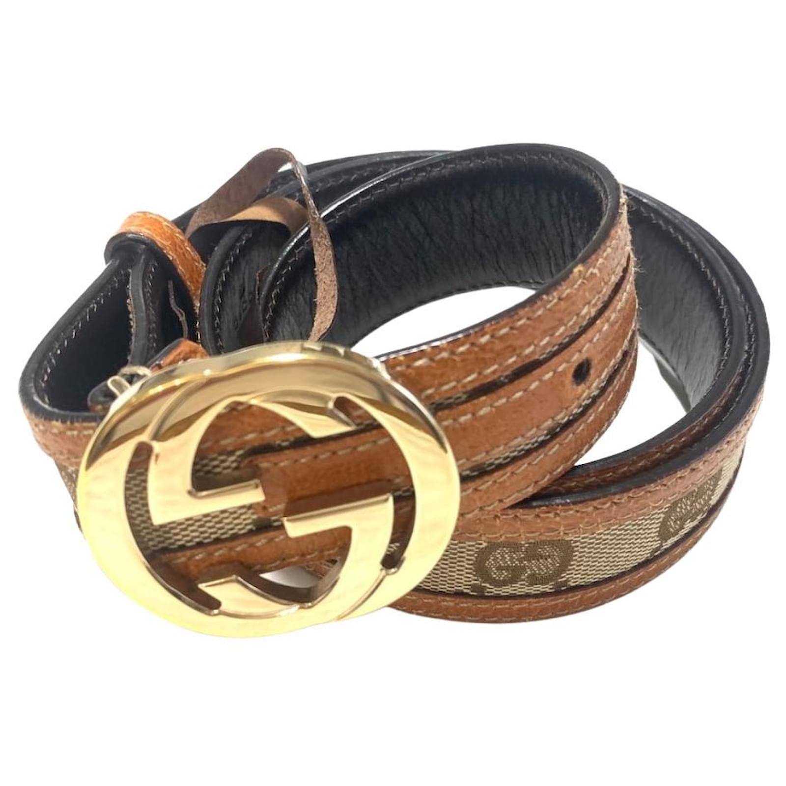 Gucci GG pattern Brown Leather ref.799648 - Joli Closet