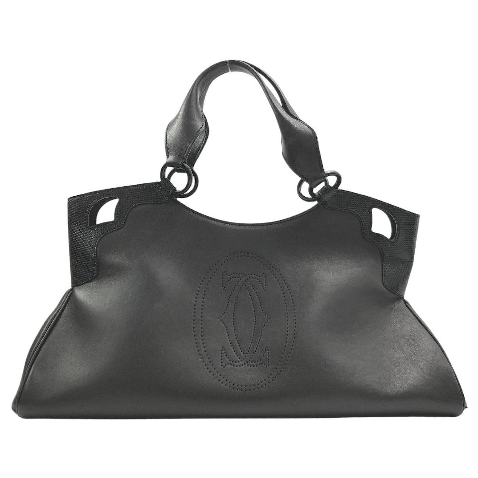 Cartier Marcello Black Leather ref.801343 - Joli Closet