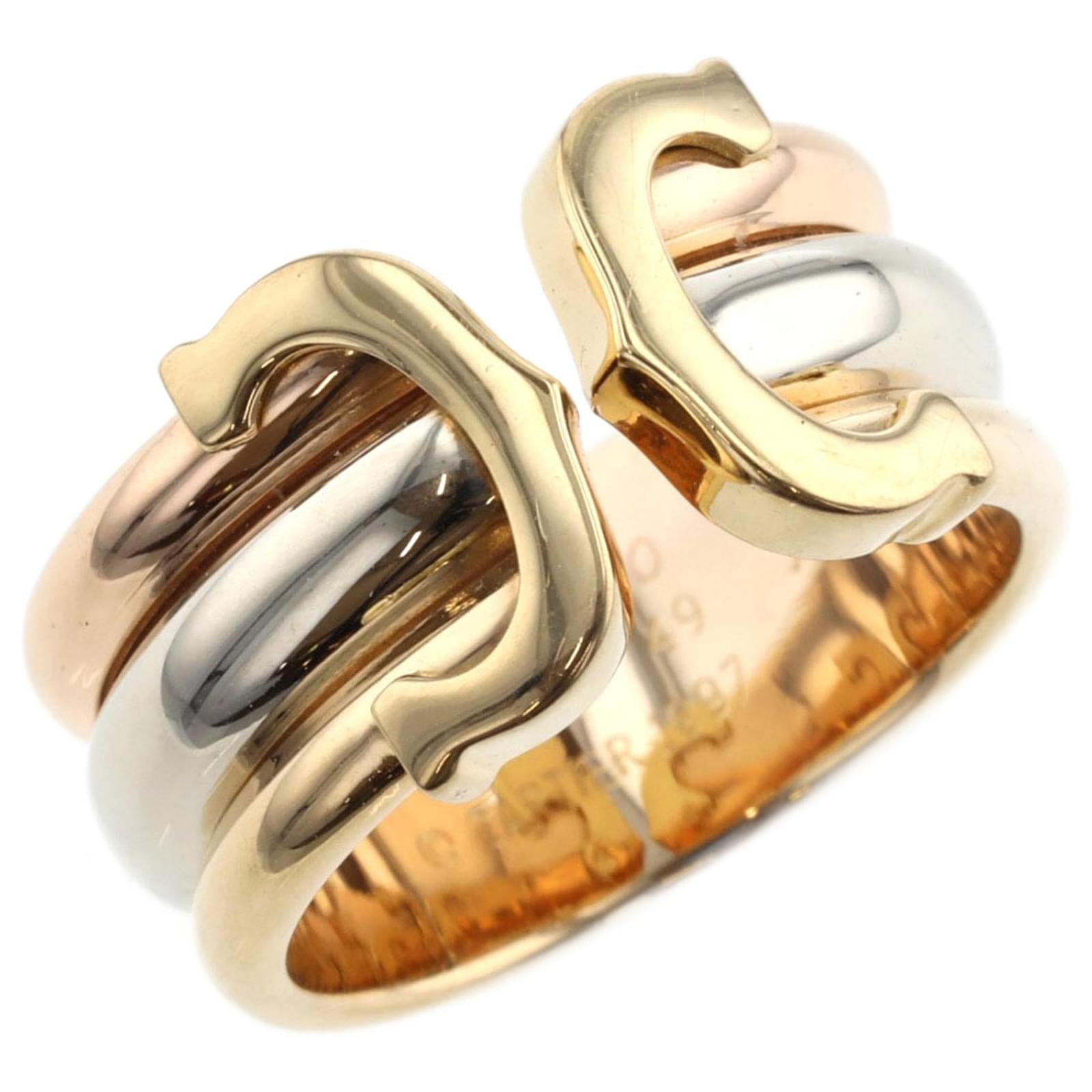 C De Cartier Tricolor Ring Golden ref.802760 - Joli Closet