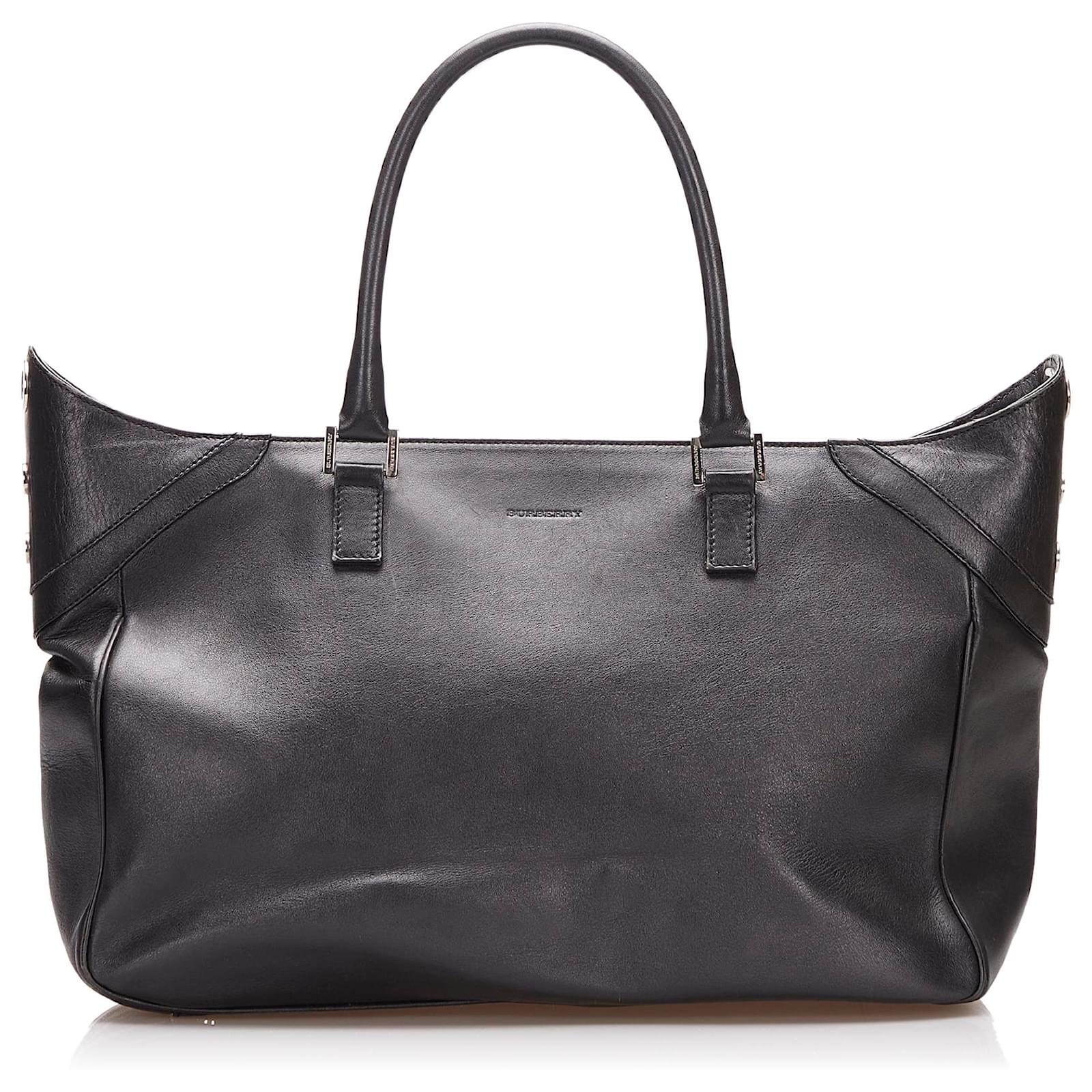 Burberry Black Leather Satchel Pony-style calfskin ref.802938 - Joli Closet