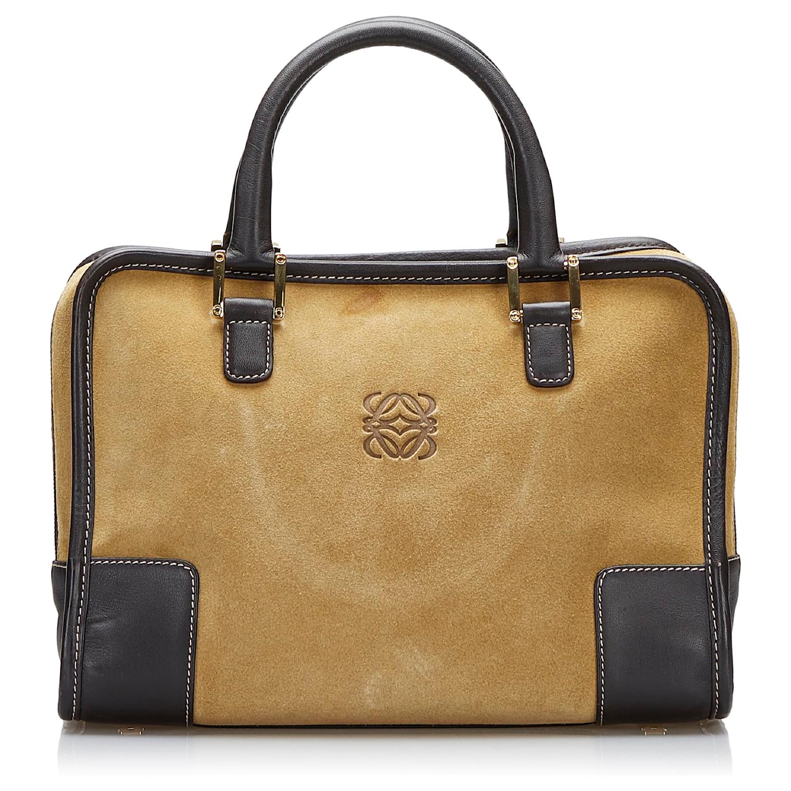Loewe Brown Amazona 28 Suede Leather ref.805003 - Joli Closet