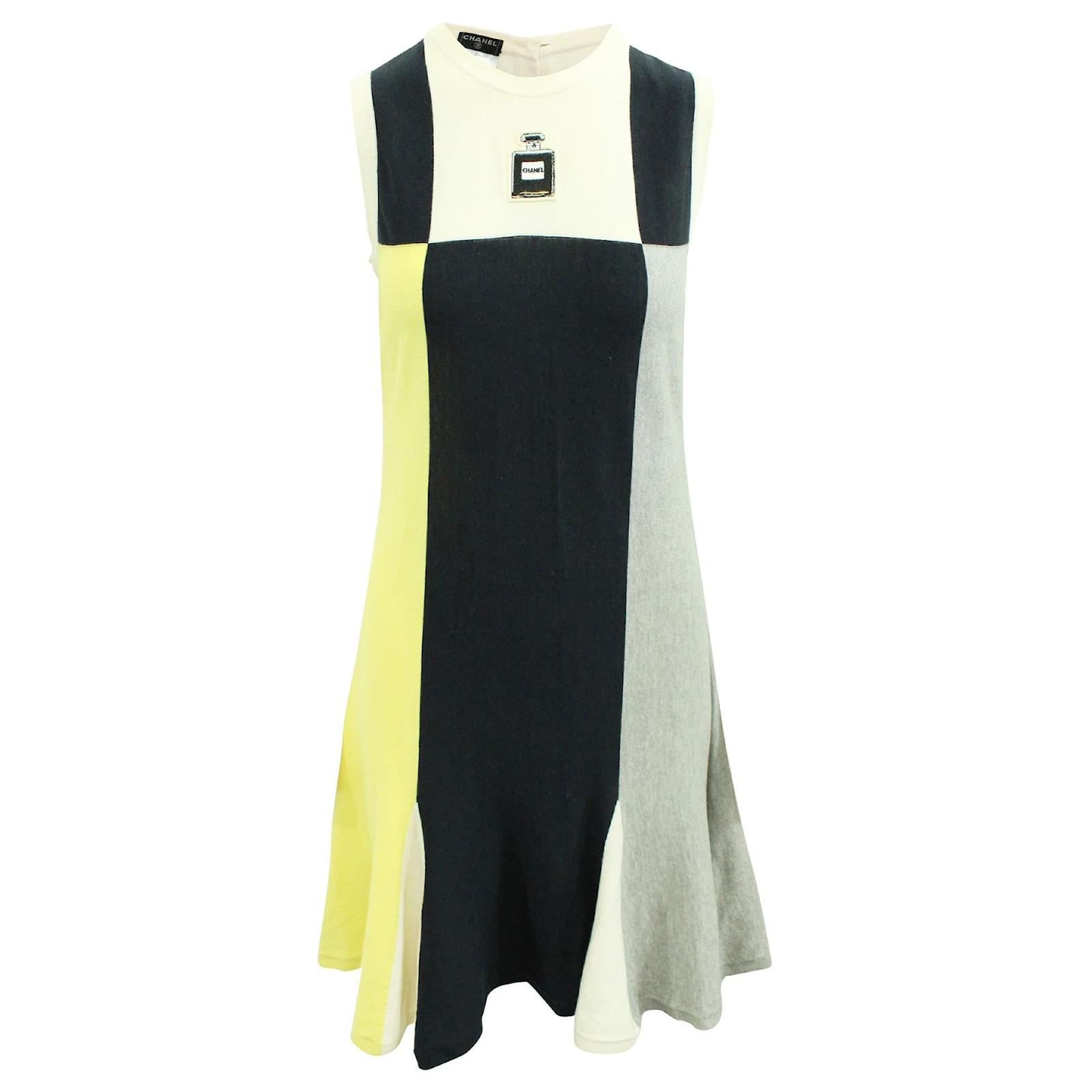 Chanel Rare Multicolor "Perfume Bottle" Dress Cotton ref.805123 - Joli ...