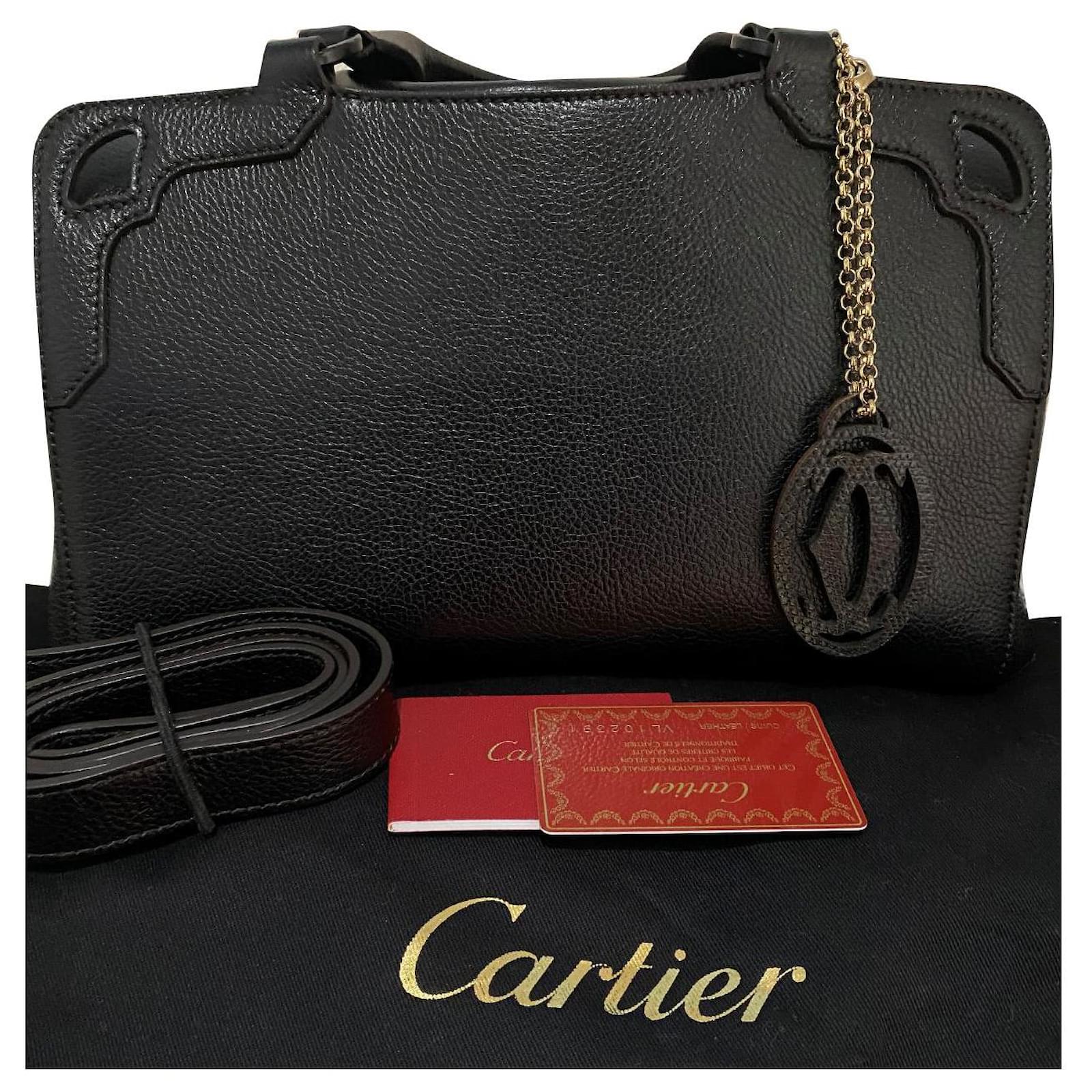 Cartier Marcello Black Leather ref.805740 - Joli Closet