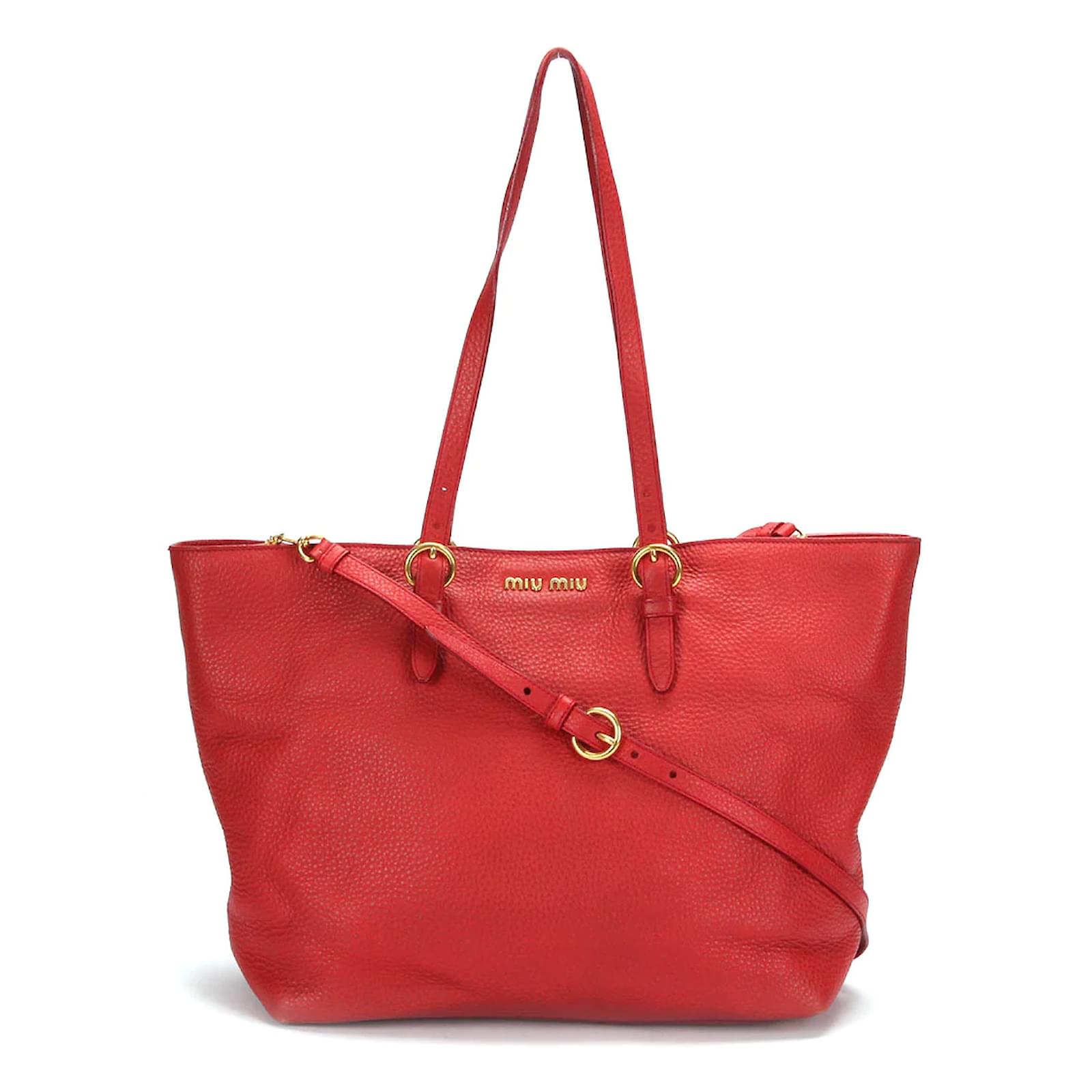 Miu Miu Leather Tote Bag ref.806153 - Joli Closet