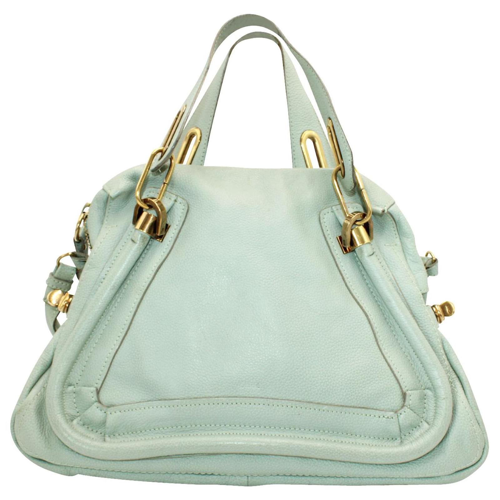 Chloé Light Green Leather Paraty Bag ref.806517 - Joli Closet