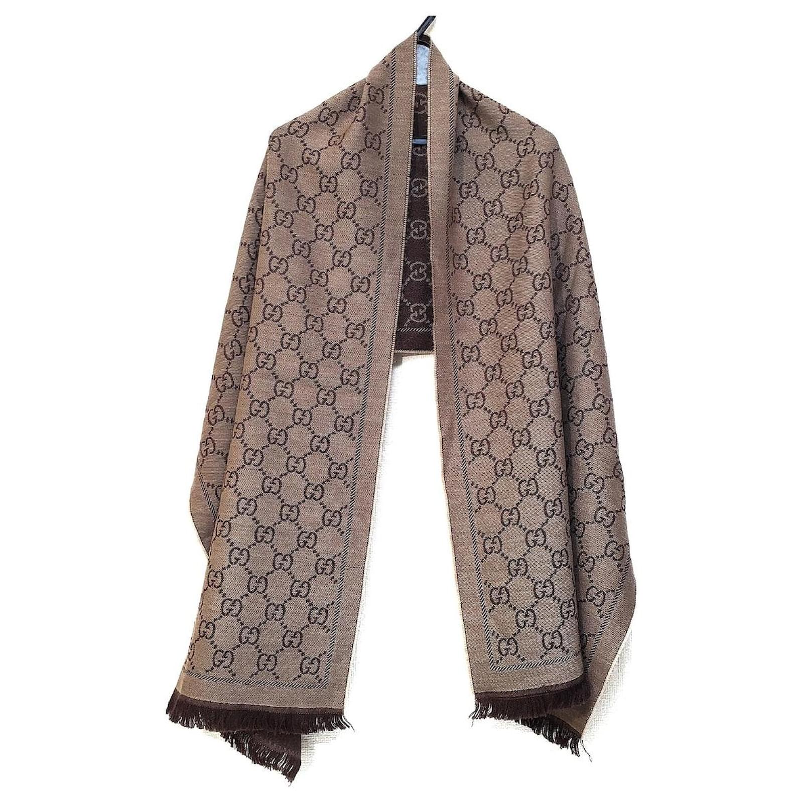 Gucci GG pattern Beige Wool ref.806828 - Joli Closet