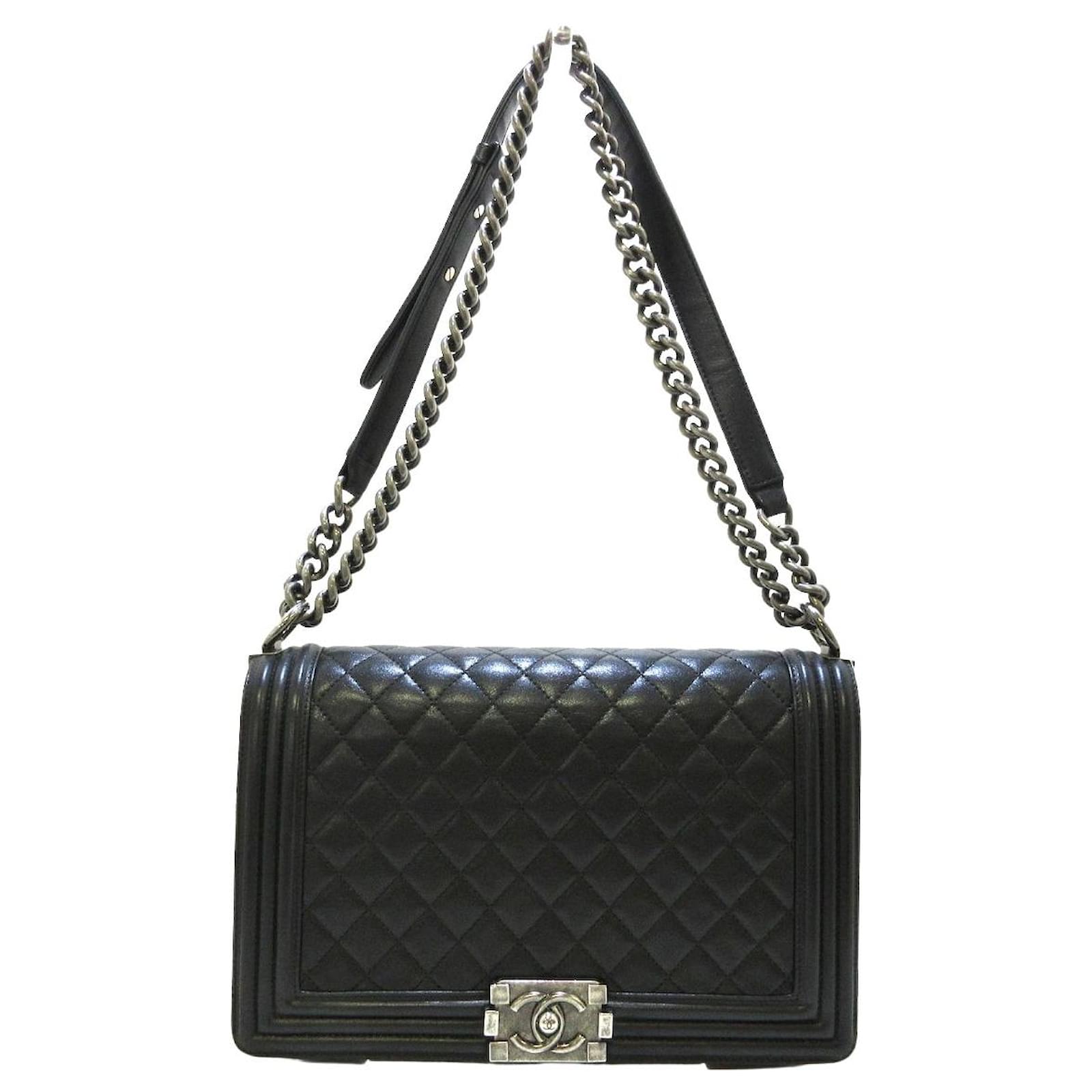 Chanel Boy Black Pony-style calfskin ref.806884 - Joli Closet