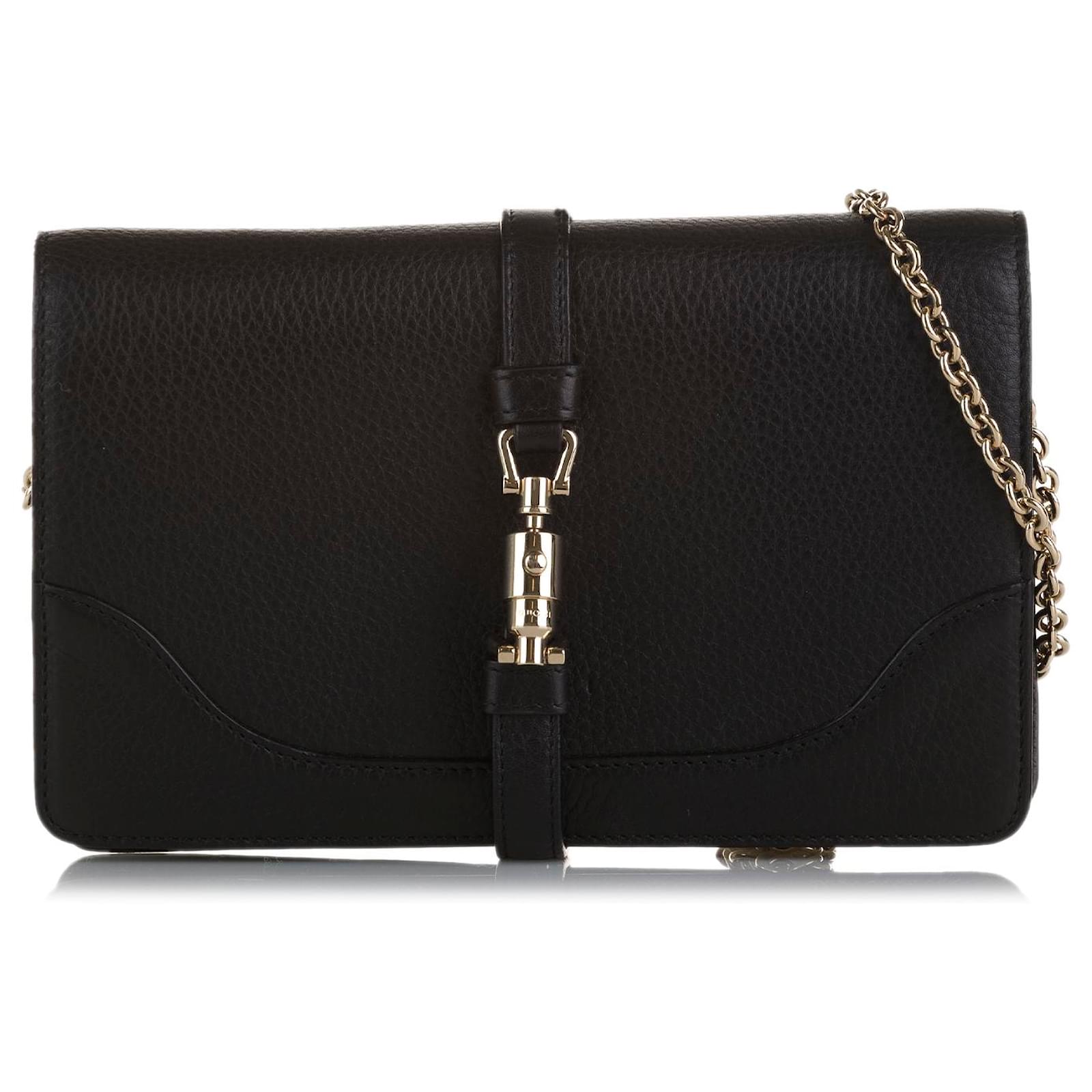 Gucci Black Piston Broadway Evening Bag Leather Pony-style calfskin ref ...