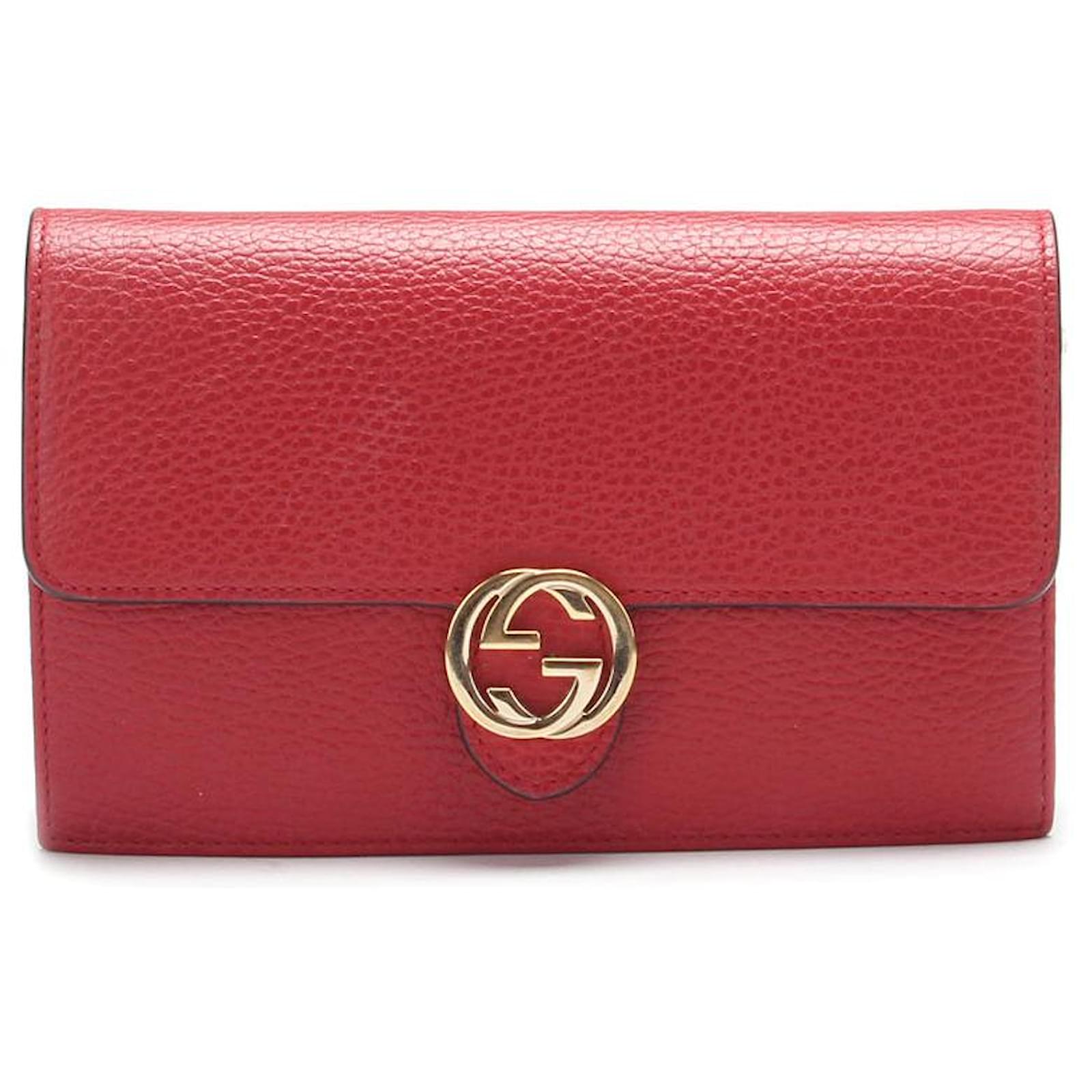 gucci Red Leather ref.815437 - Joli Closet