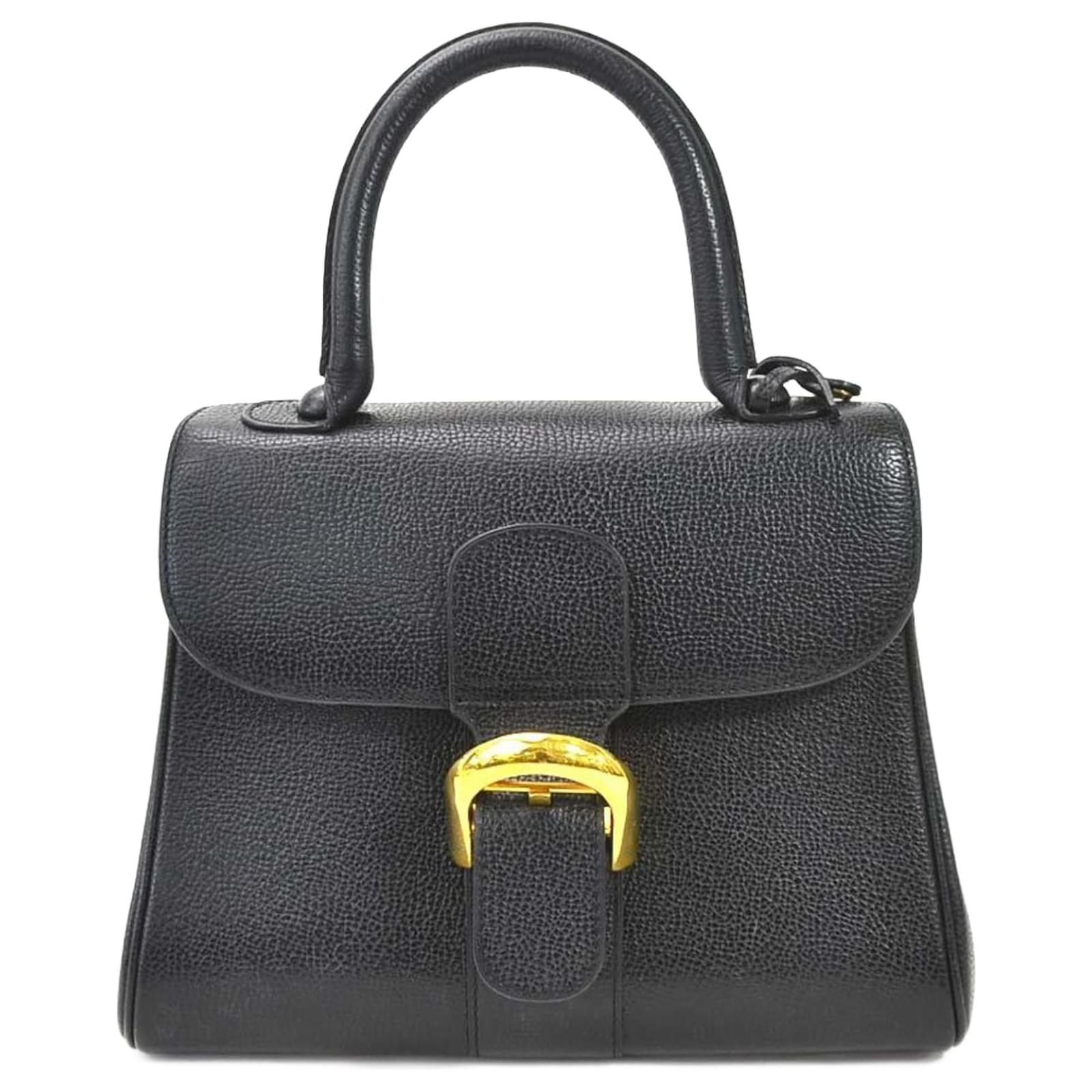 Delvaux Black Leather ref.817645 - Joli Closet