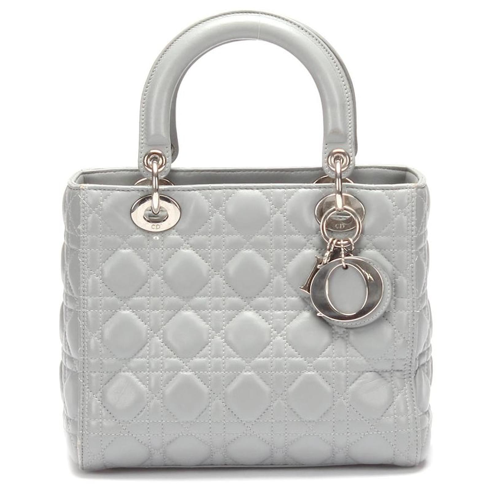 Dior Lady Dior Grey Leather ref.817671 - Joli Closet
