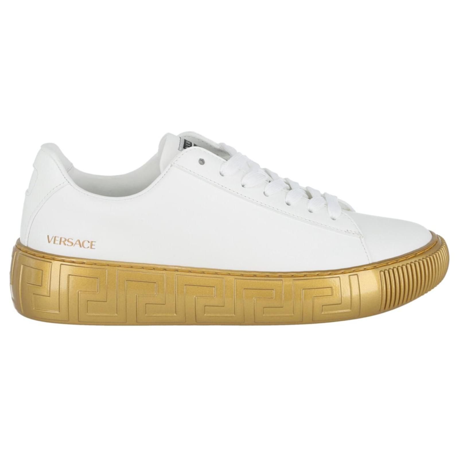 Baskets Versace La Greca Métallisé ref.818202 - Joli Closet