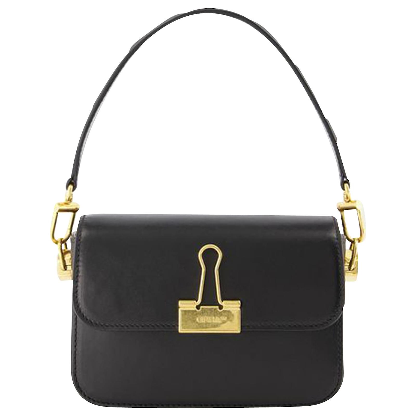 Plain Binder S Crossbody - Off White - Black - Leather ref.818650 ...