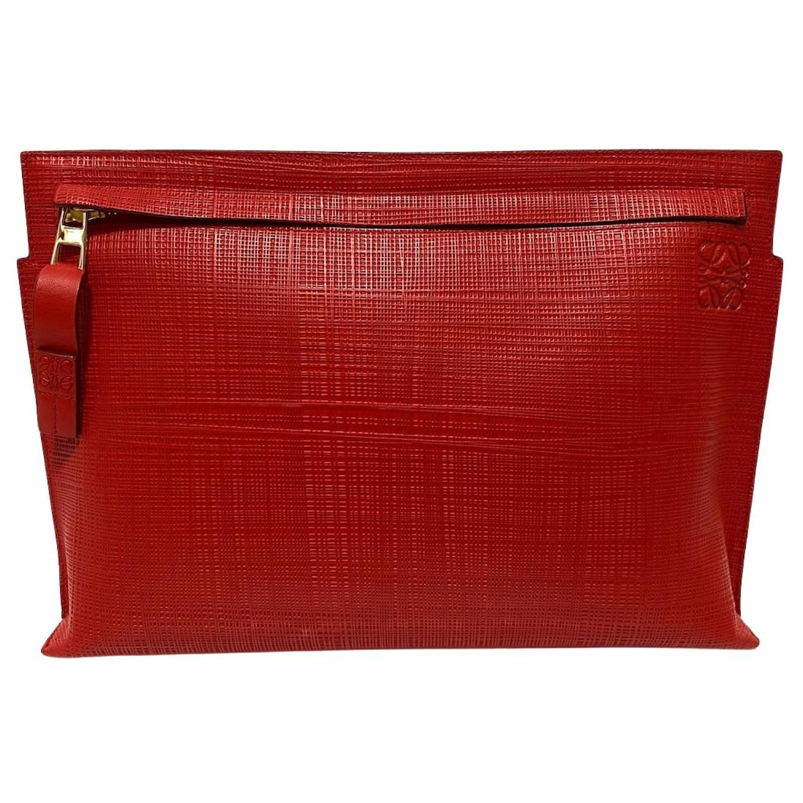 Loewe T pouch Red Pony-style calfskin ref.821627 - Joli Closet