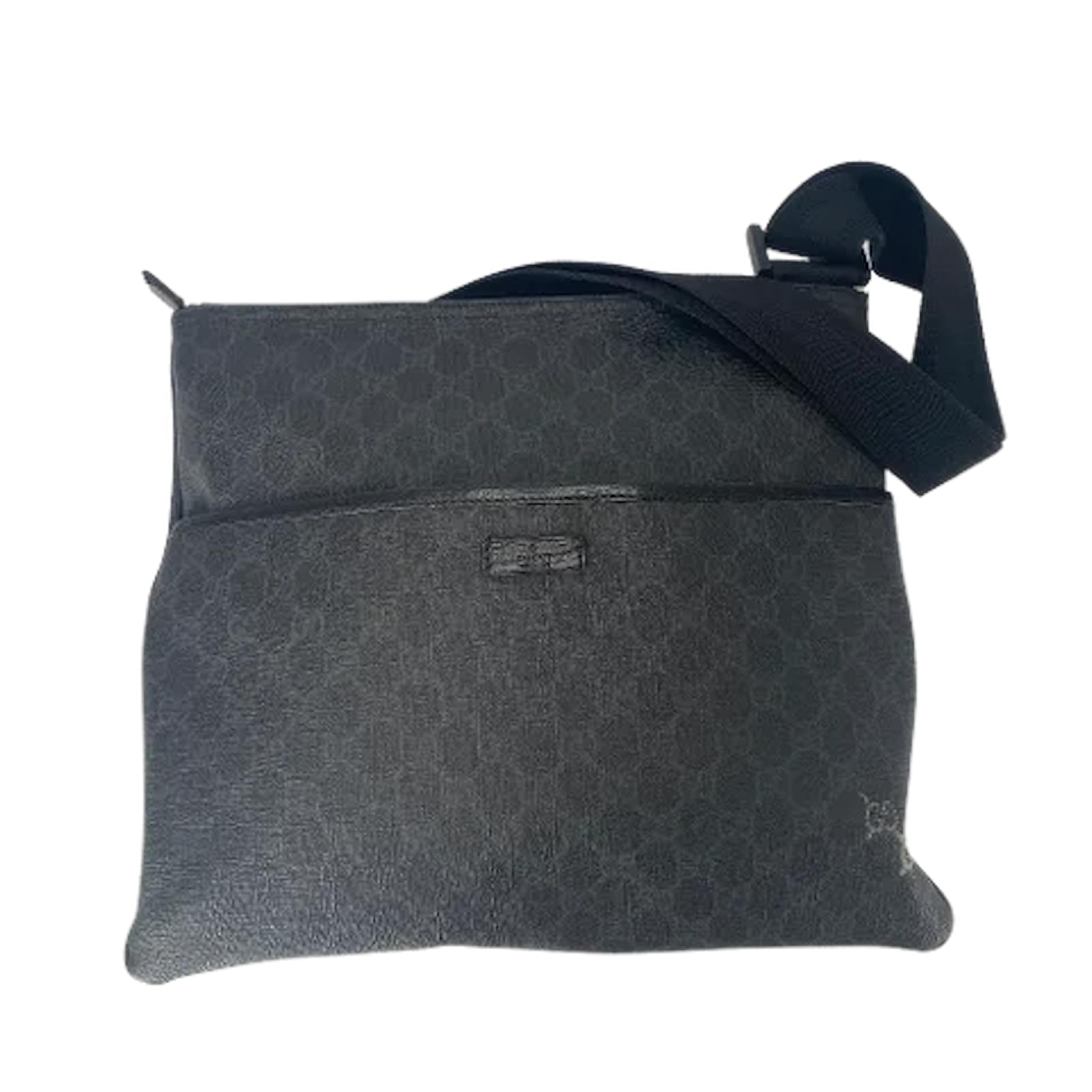 Black Coated Canvas Gucci Crossbody Bag Cloth ref.822381 - Joli Closet