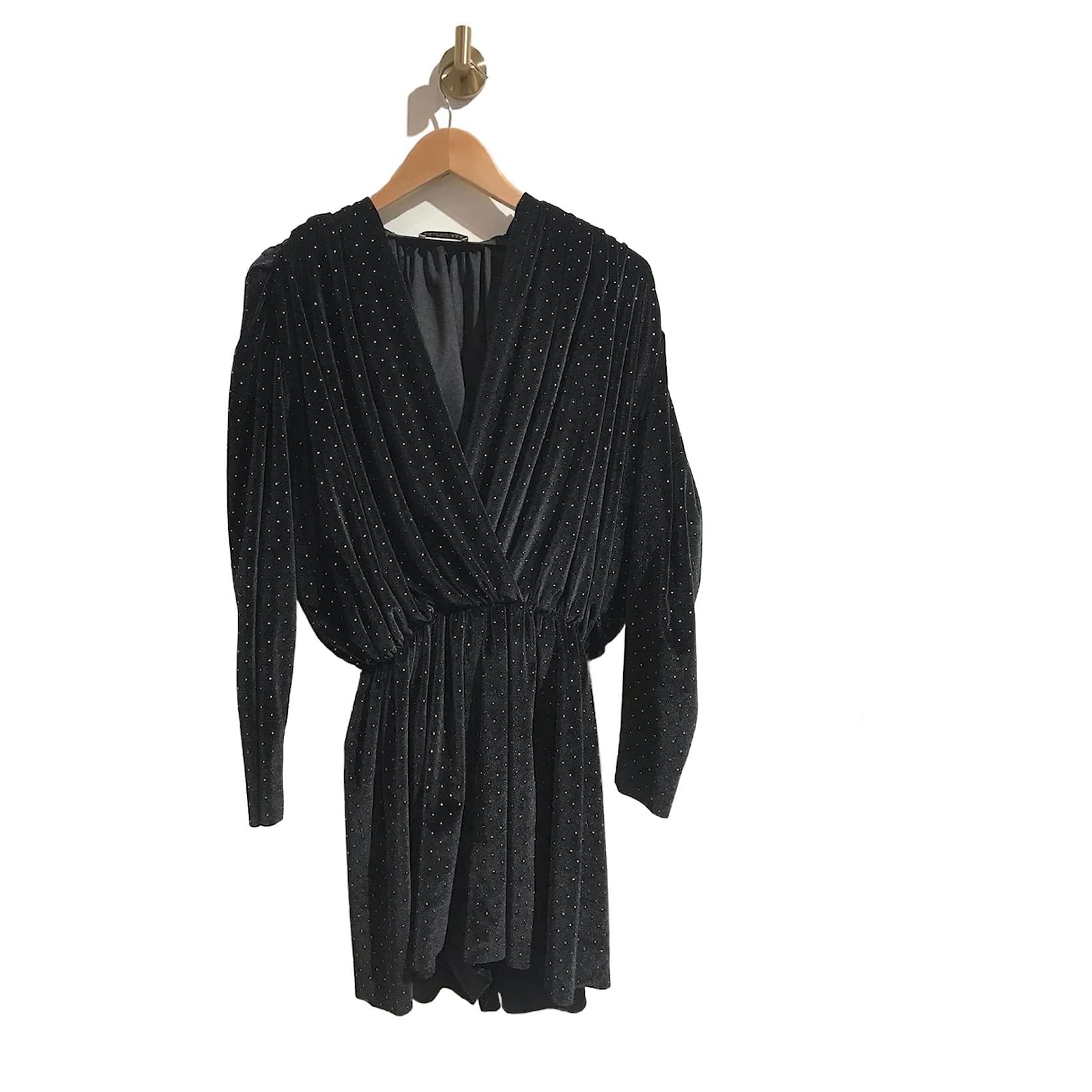 BALENCIAGA Robes T.International S Velours Noir ref.827563 - Joli Closet