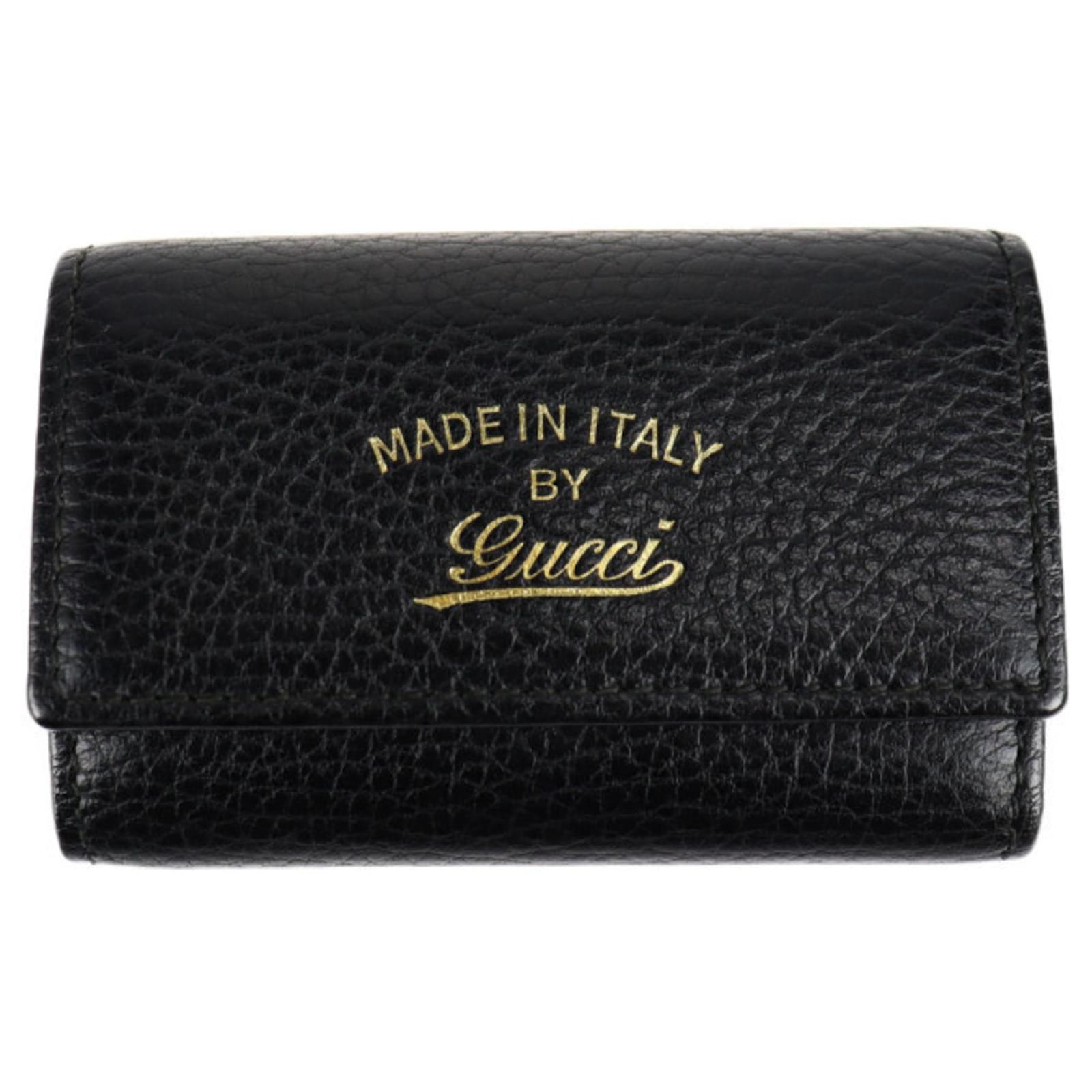 Gucci Key case Black Leather ref.828372 - Joli Closet