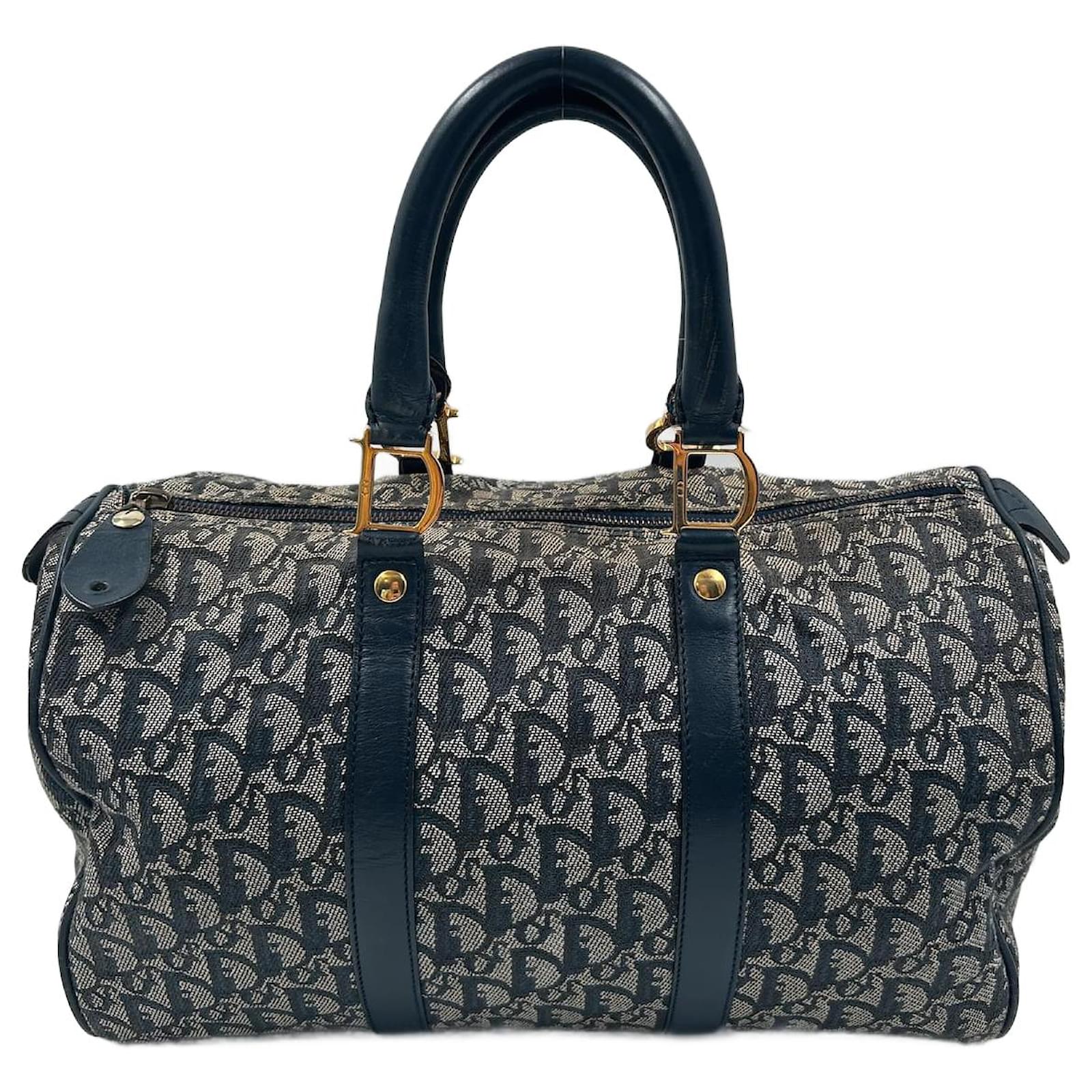 Sac Bowling Dior en toile bleue ref.831763 - Joli Closet