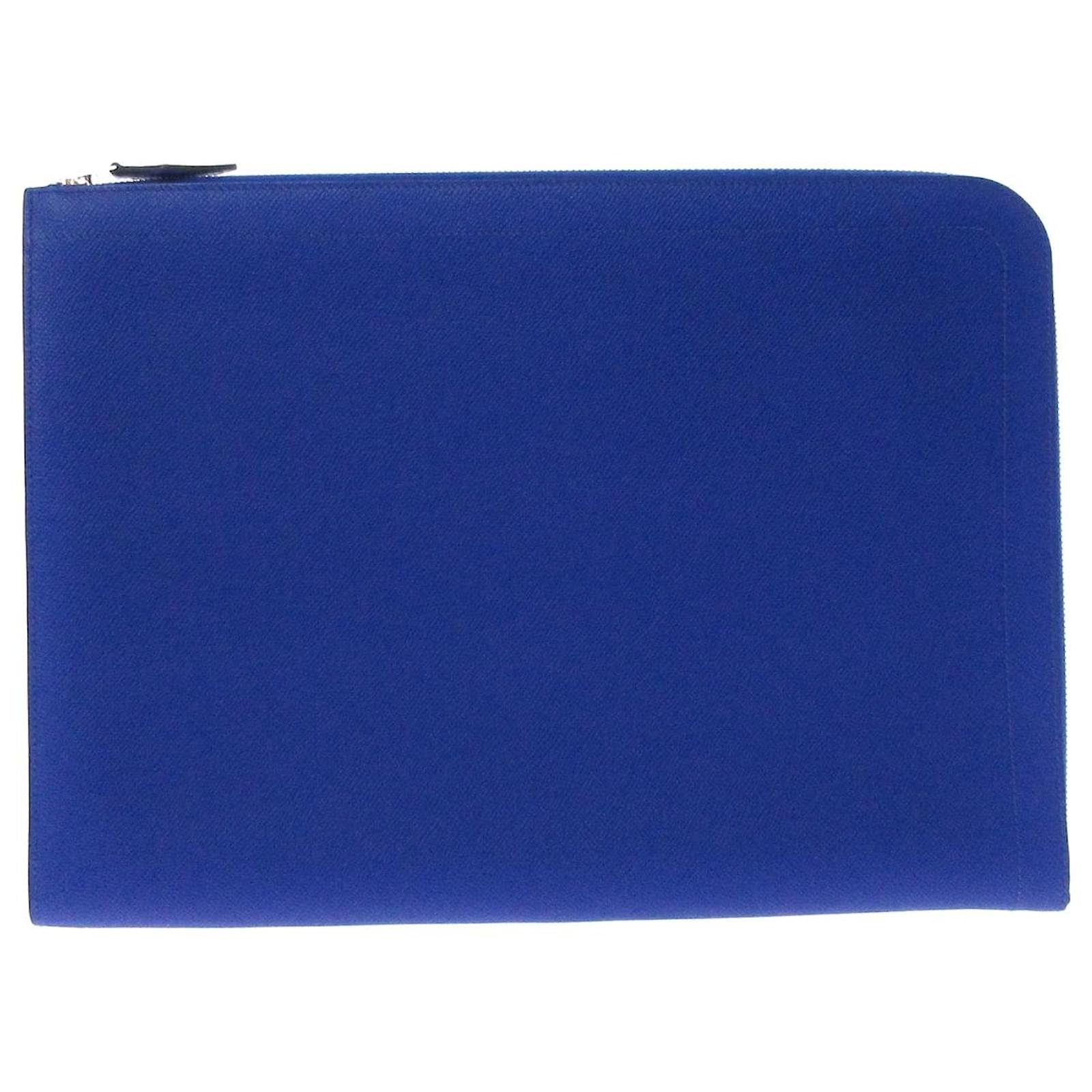 Hermès Zip Computer Blue Leather ref.832913 - Joli Closet