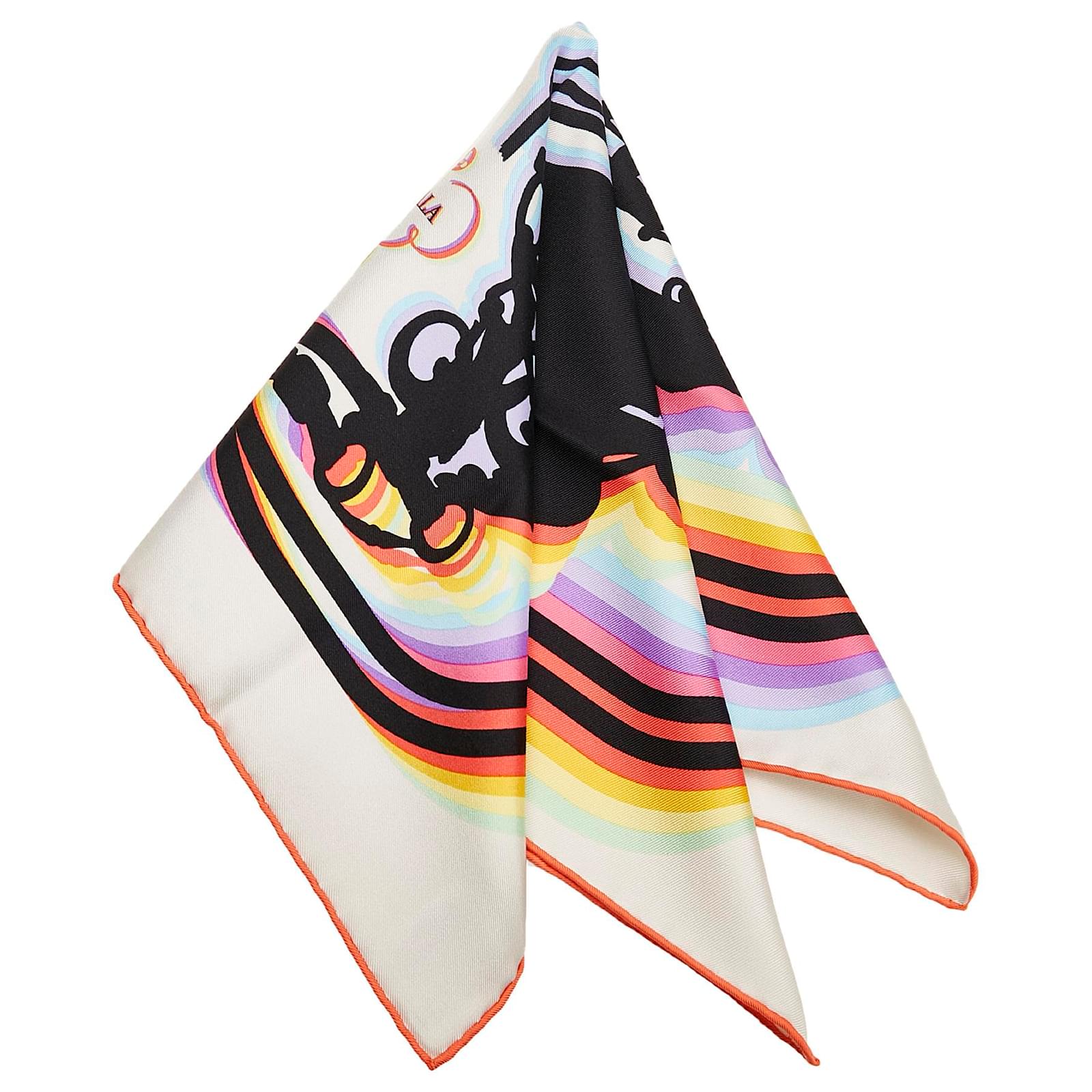 Hermès Hermes White Brides de Gala Shadow Silk Scarf Cloth ref.832979 ...
